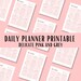 Daily Planner Printable | Pink & Tan | Daily Planner Template | Daily ...