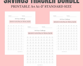 Savings Tracker | Printable Savings Worksheet | Expense Tracker ...