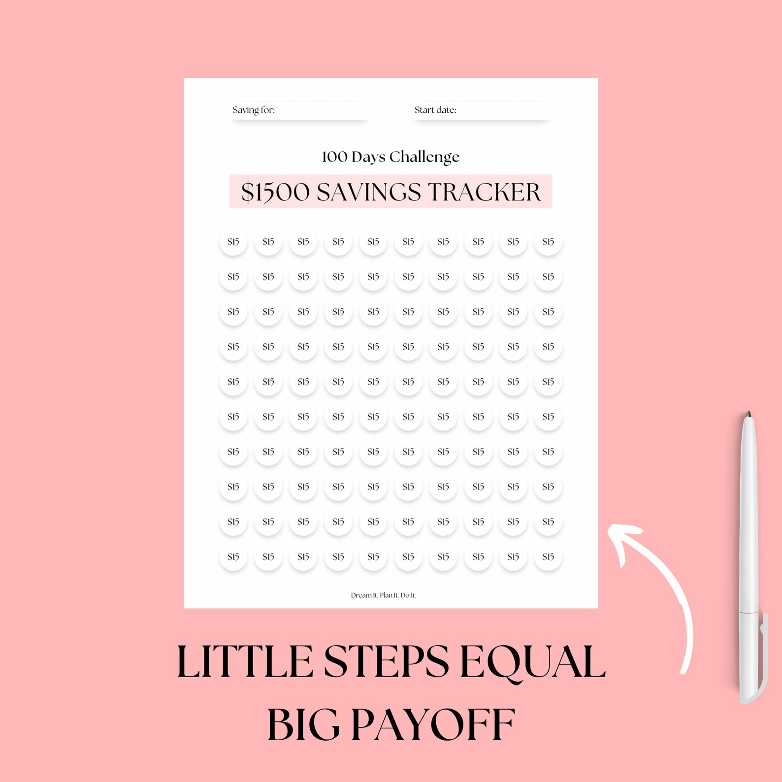 Savings Tracker | Printable Savings Worksheet | Expense Tracker ...