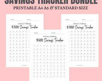 Savings Tracker | Printable Savings Worksheet | Expense Tracker ...