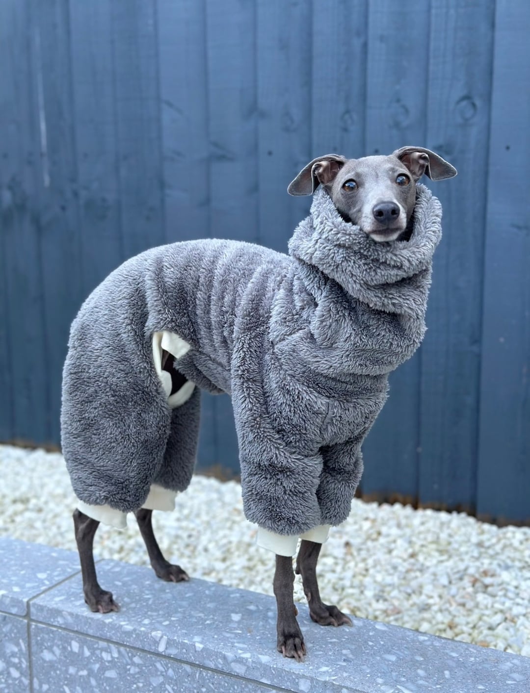 Grey Turtleneck Fleece | Italian Greyhound Jumpsuit - Etsy