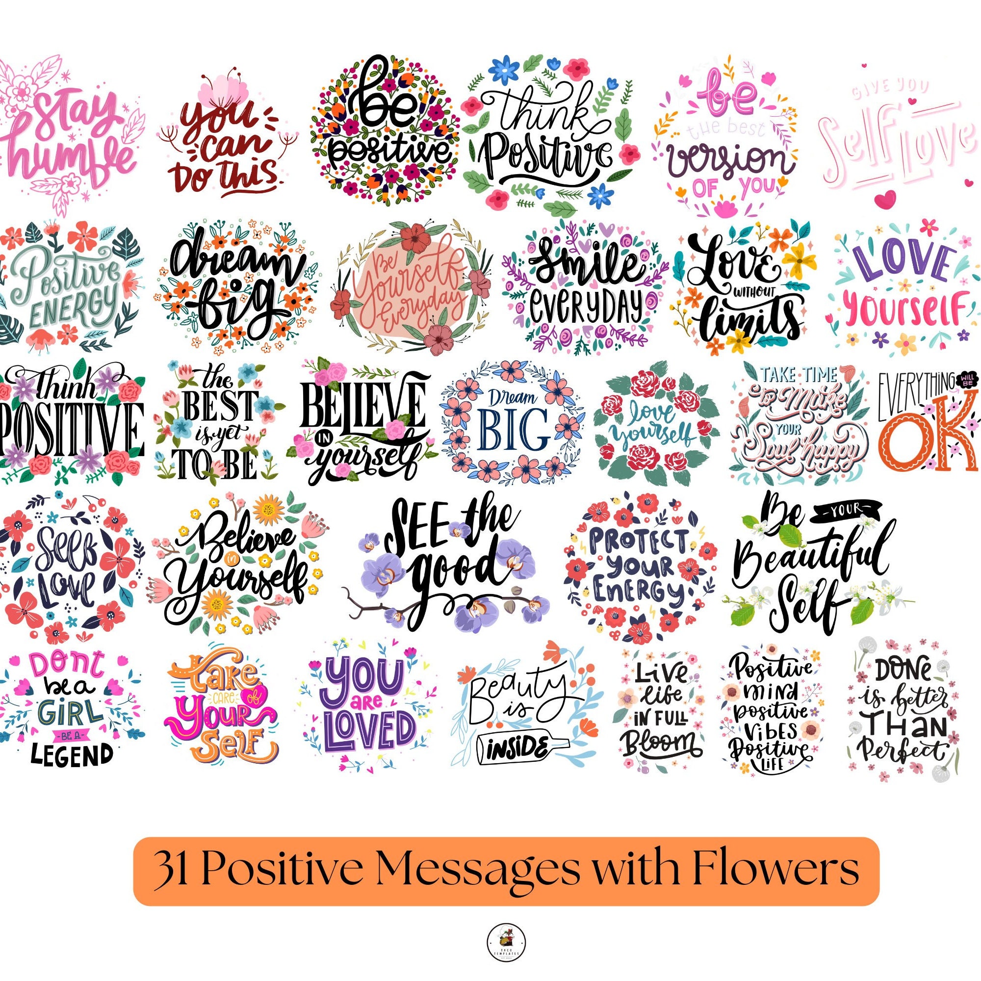 Positive Quotes SVG, Motivational and Inspirational Sayings - Etsy
