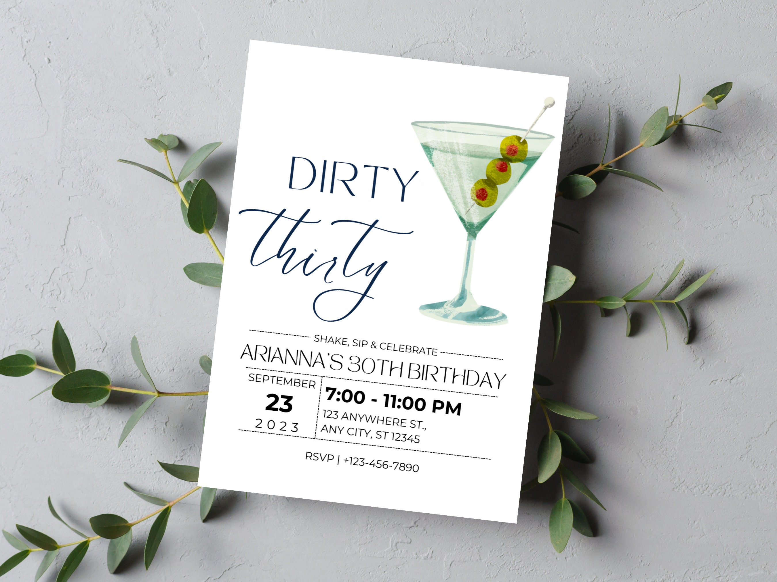 Dirty Thirty Birthday Invitation, 30th Birthday Party Invitation - Etsy