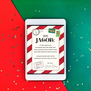 Delayed Present Letter From Santa, Custom Santa Note - Etsy