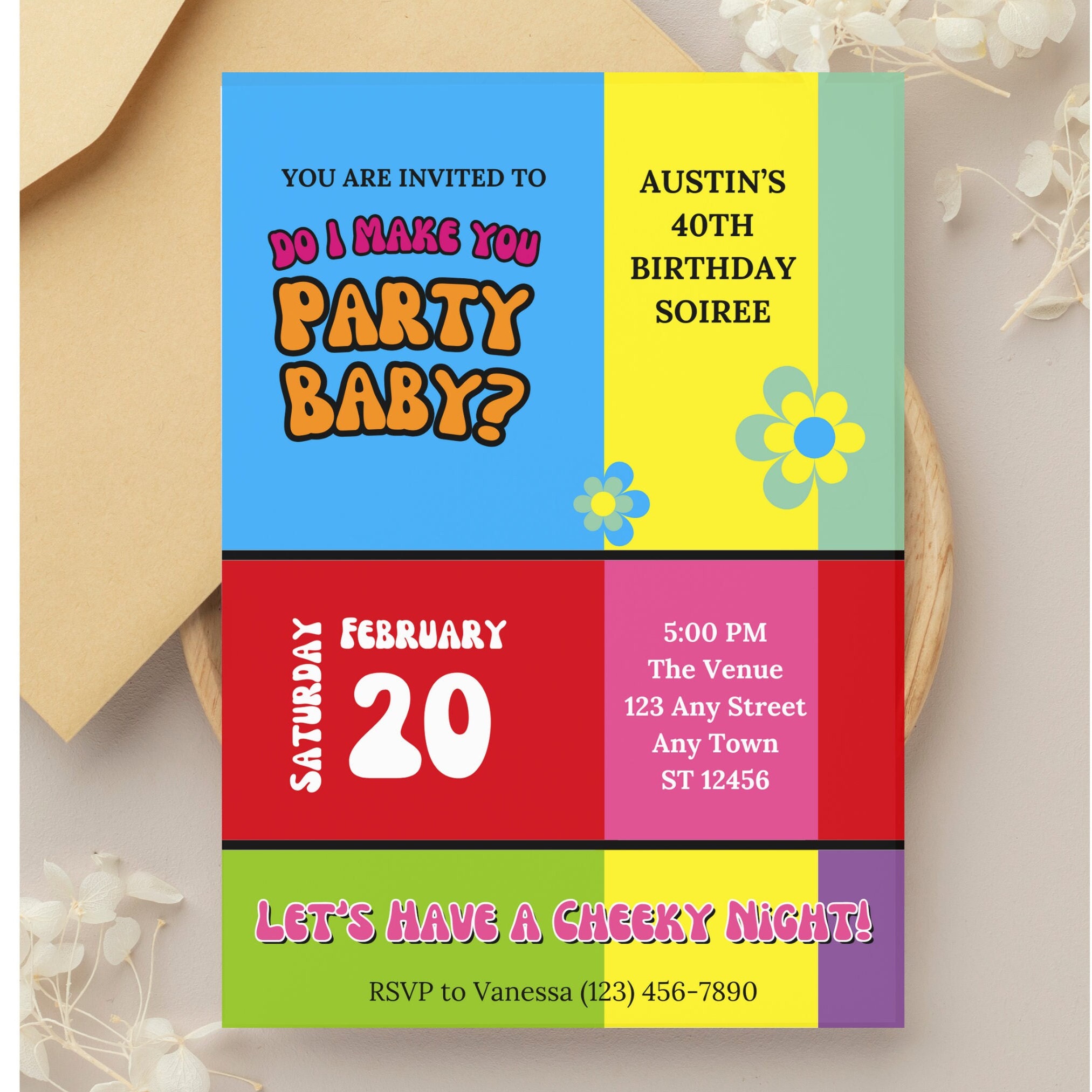 Austin Powers Party Invitation, 60s Themed Birthday Invite - Etsy