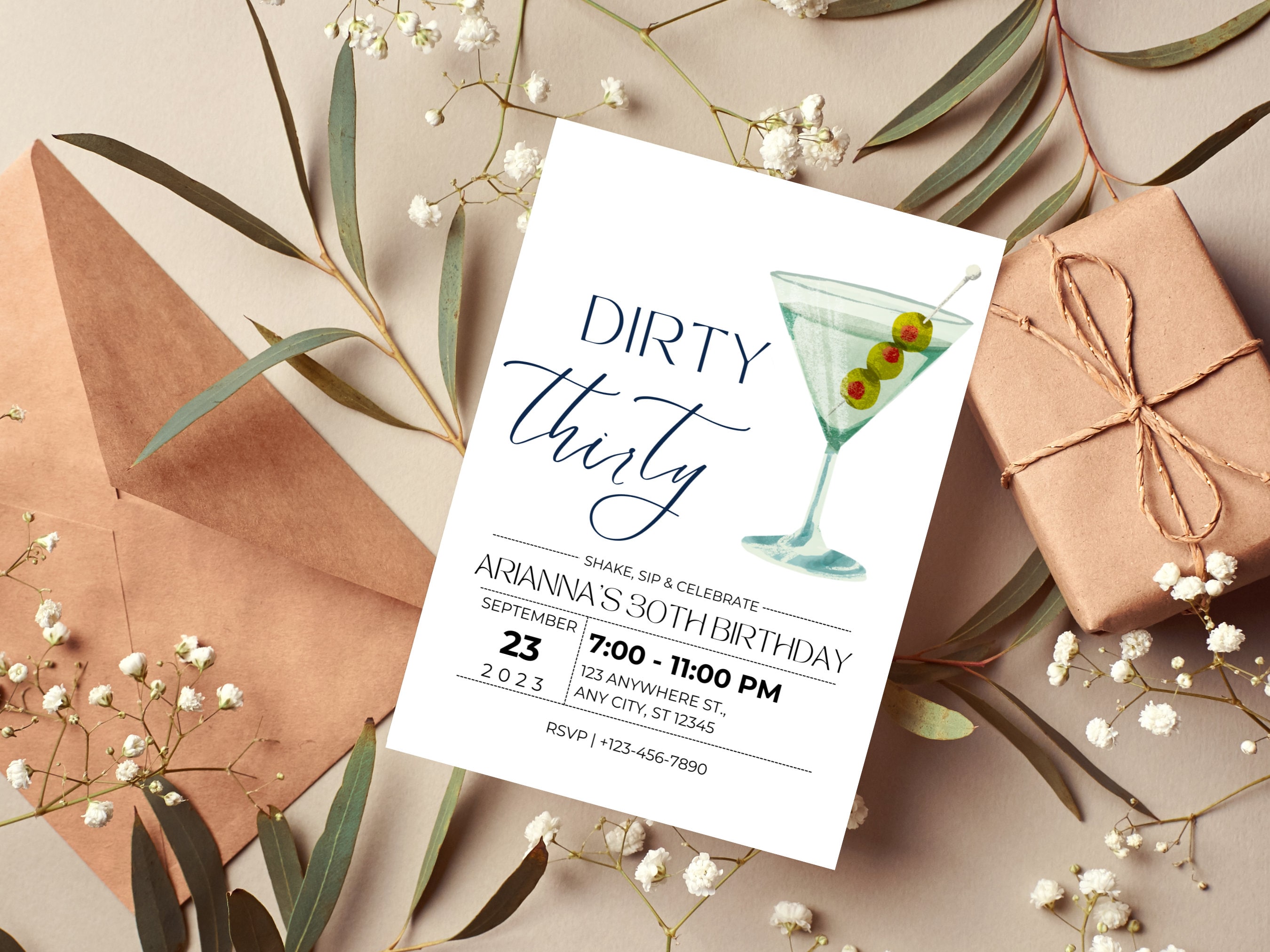 Dirty Thirty Birthday Invitation, 30th Birthday Party Invitation - Etsy