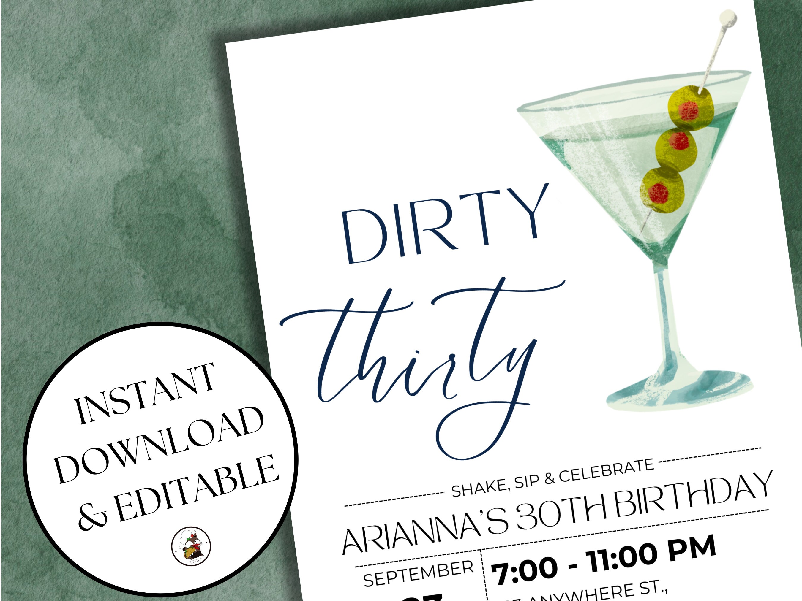 Dirty Thirty Birthday Invitation, 30th Birthday Party Invitation - Etsy