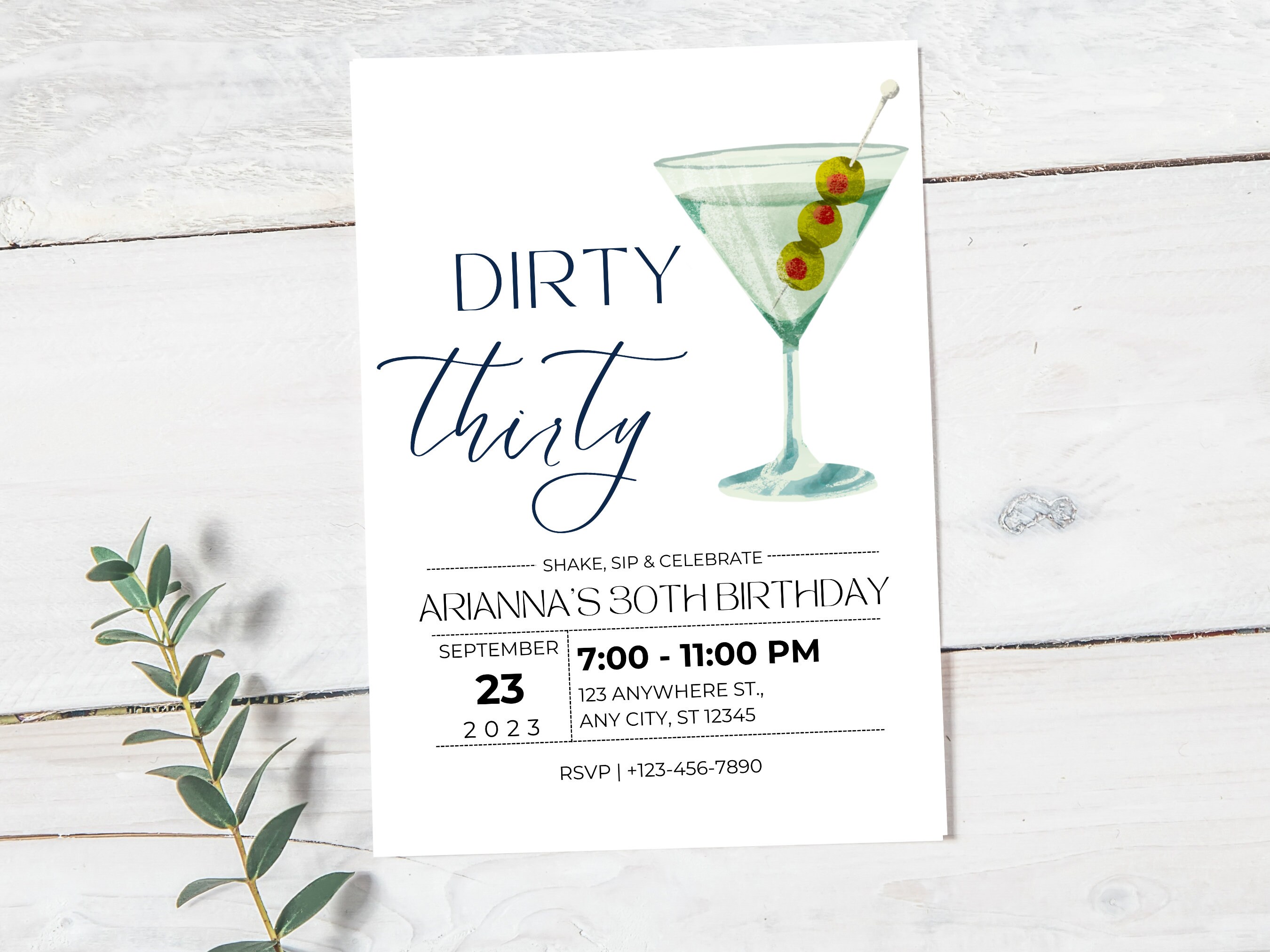 Dirty Thirty Birthday Invitation, 30th Birthday Party Invitation - Etsy