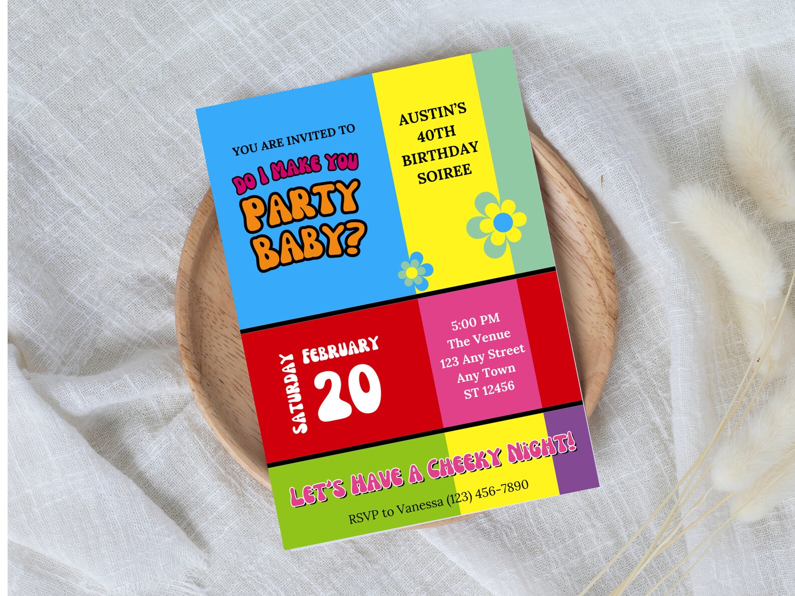 Austin Powers Party Invitation, 60s Themed Birthday Invite - Etsy