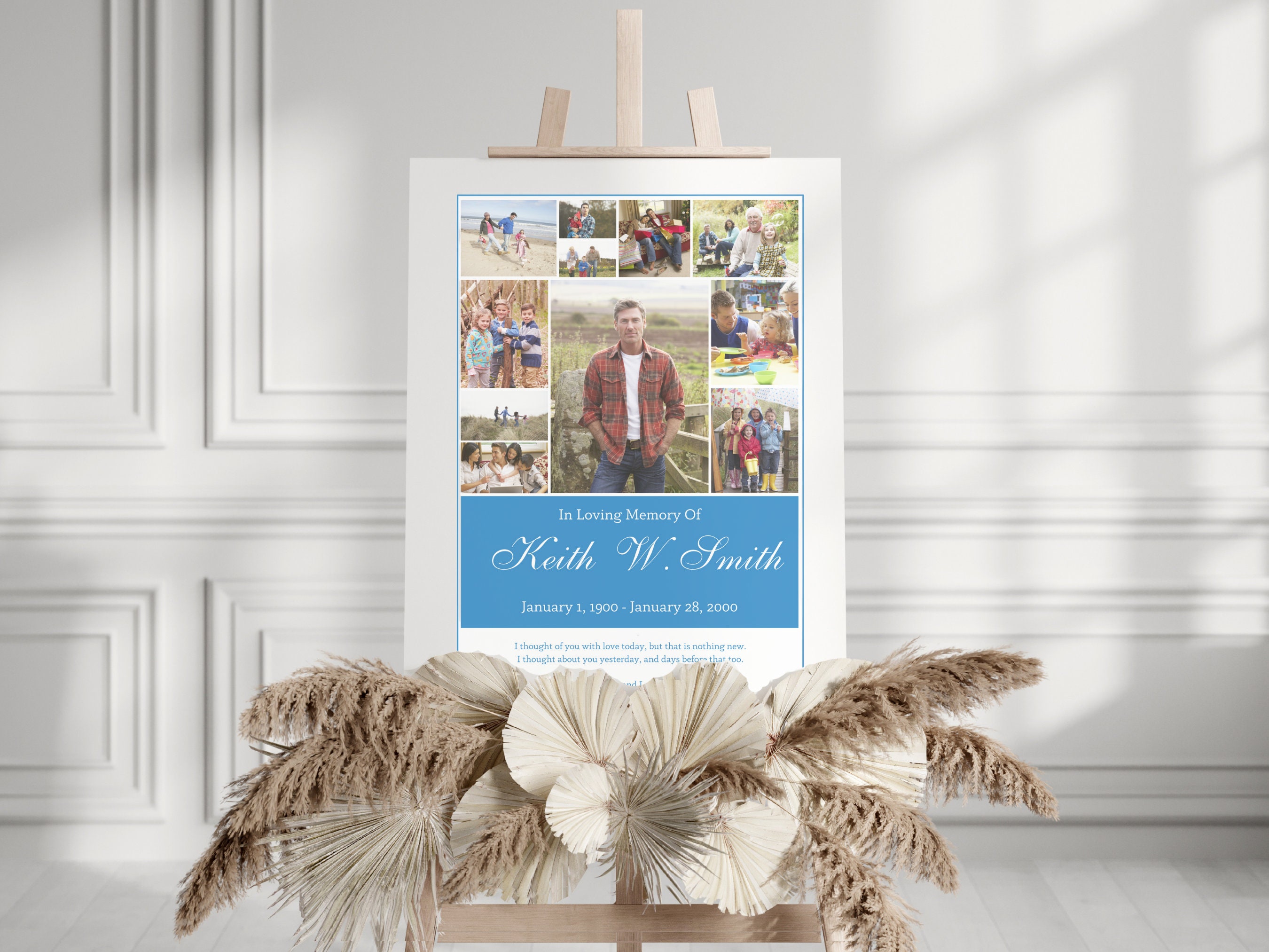 Memorial Tribute Posters, Collage Posters for Funerals, Celebration of ...
