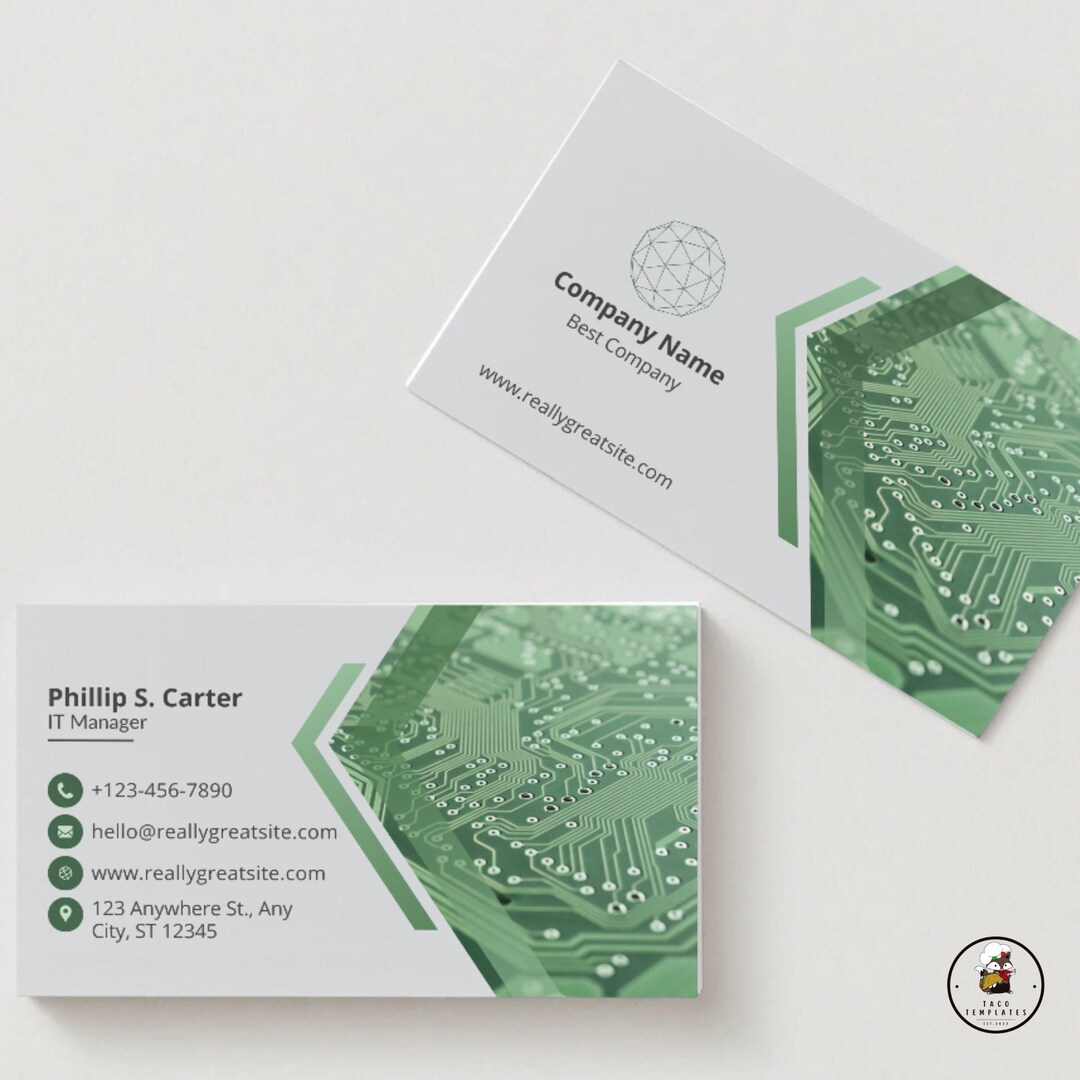 Modern Business Cards Template Rectangle Shape Custom - Etsy