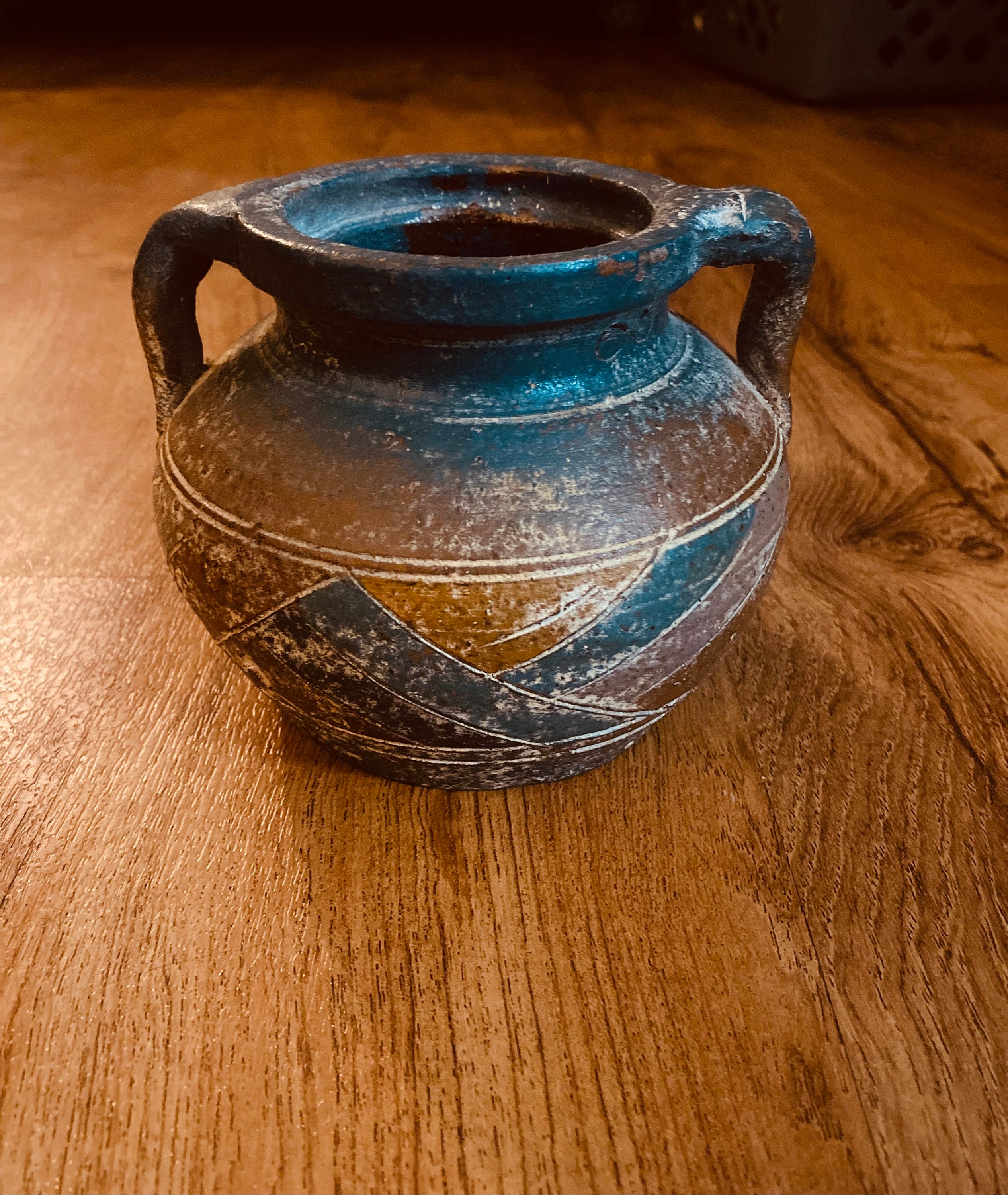 Vintage Southwestern Stone Ware Hand Painted - Etsy