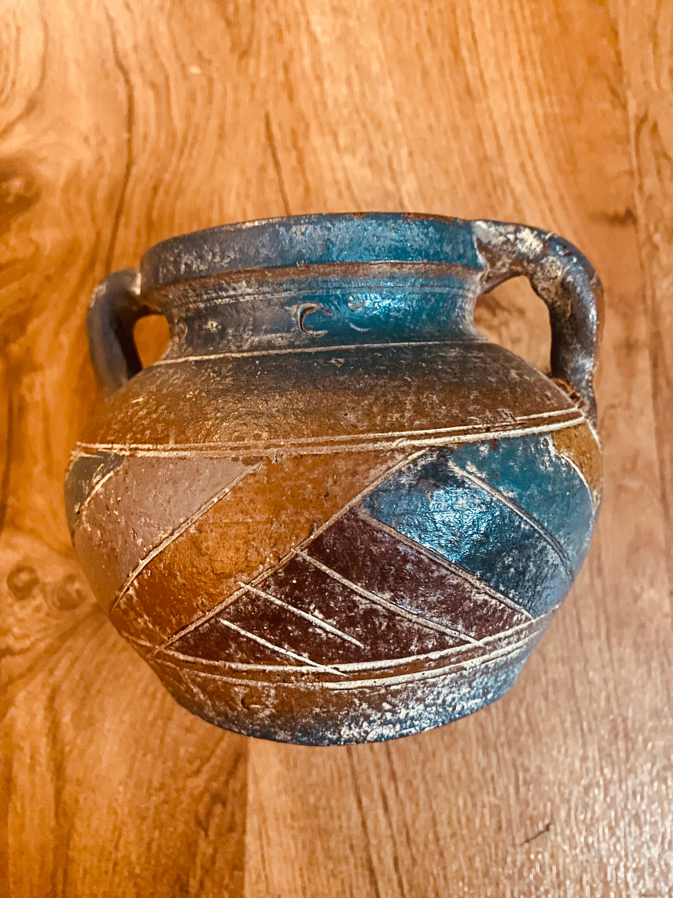 Vintage Southwestern Stone Ware Hand Painted - Etsy