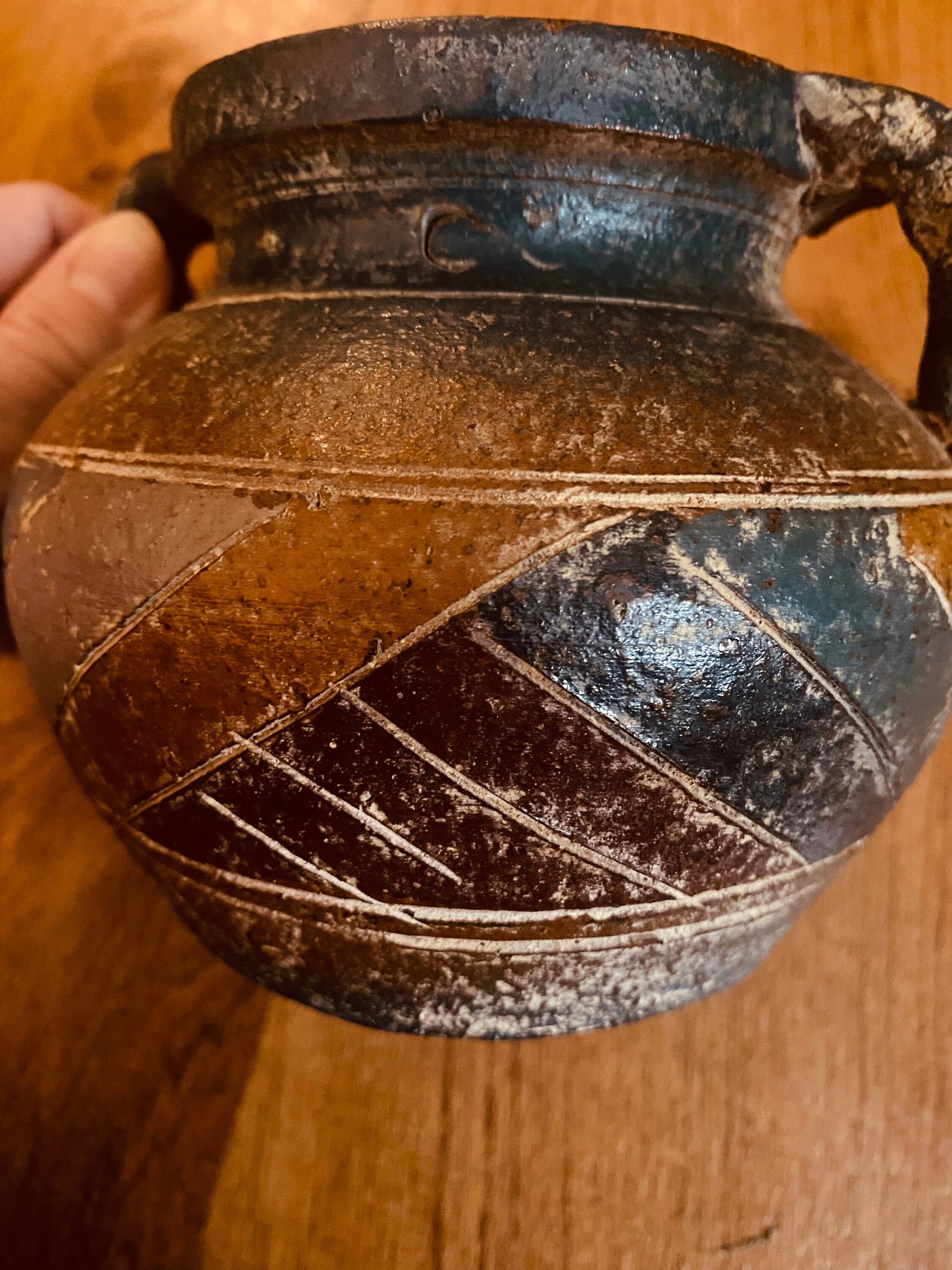 Vintage Southwestern Stone Ware Hand Painted - Etsy