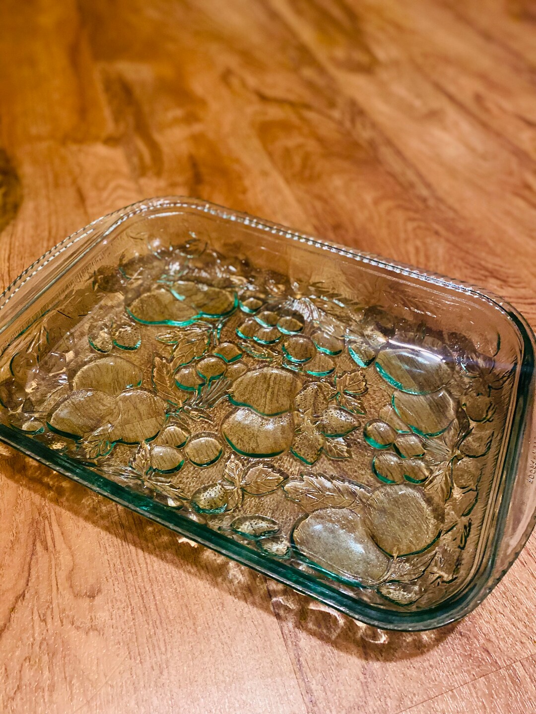 Libbey Orchard 3 Piece Green Glass Bakeware Set - Etsy