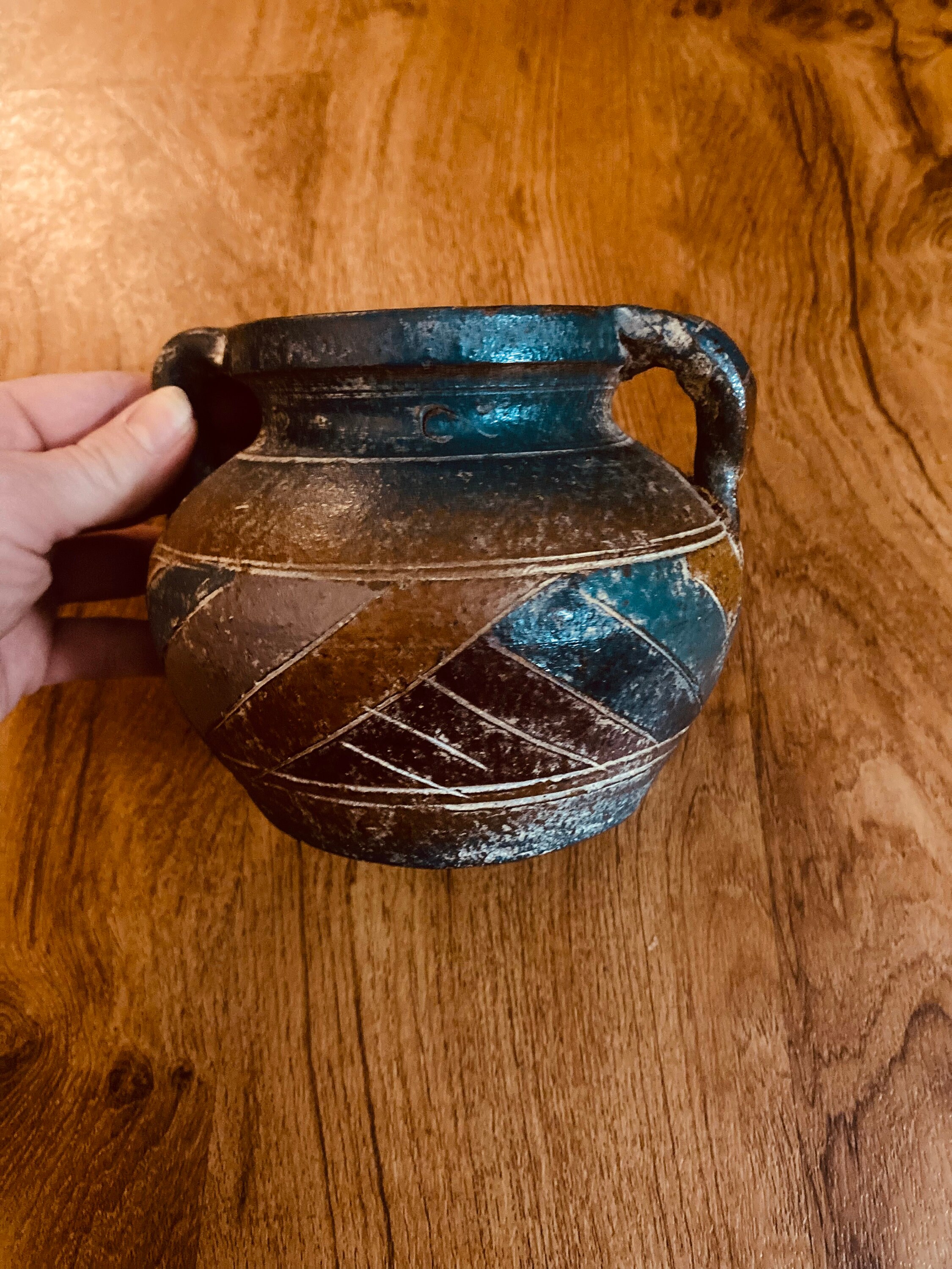 Vintage Southwestern Stone Ware Hand Painted - Etsy