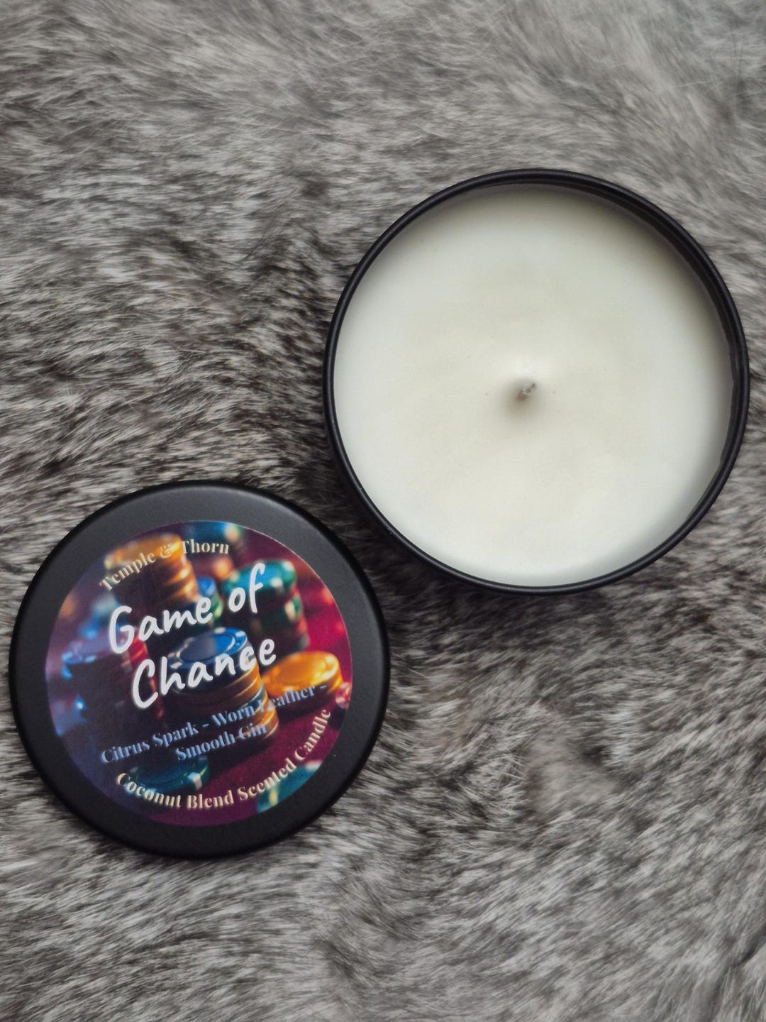 Hermes Altar Candle - Citrus, Leather & Gin | 4 Oz Tin - Etsy