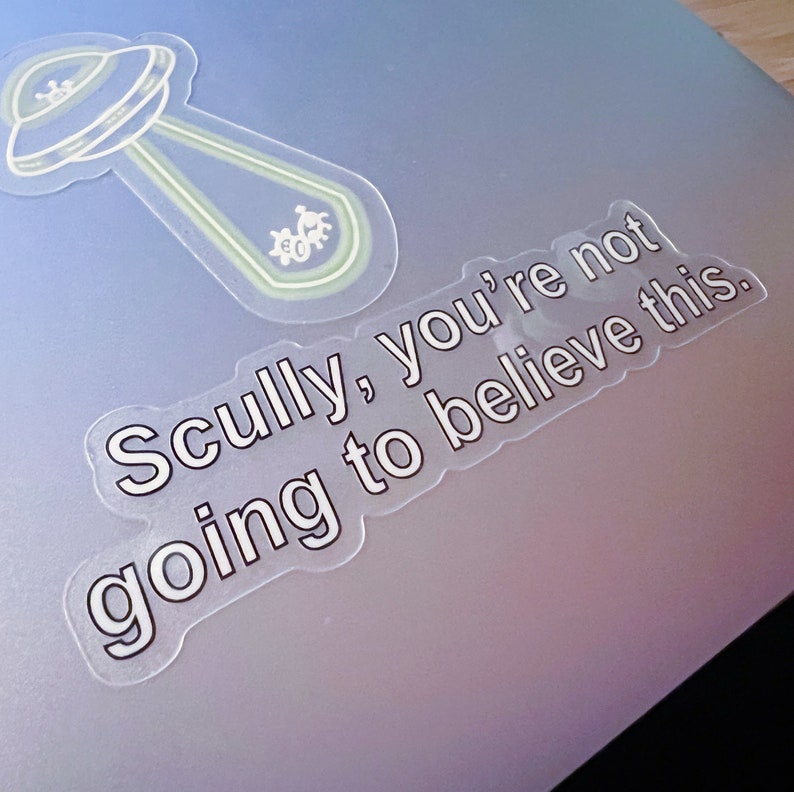 Alien Meme Subtitle Sticker | Television Show, Scully, Mulder ...
