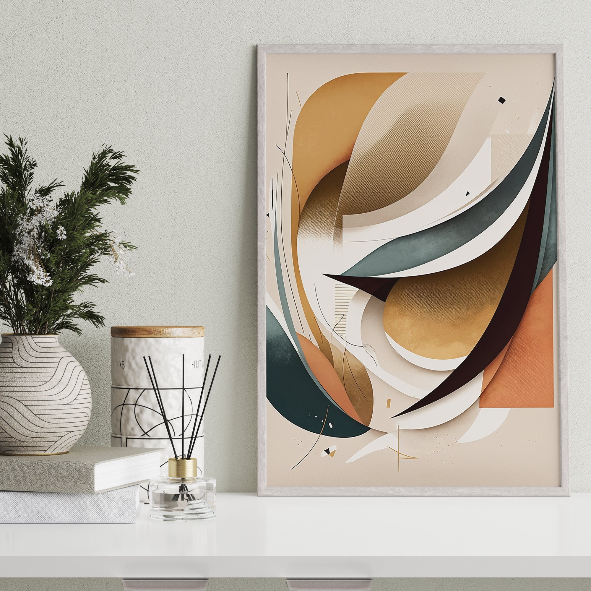 Geometric-abstract Design Canvas Printing - Etsy