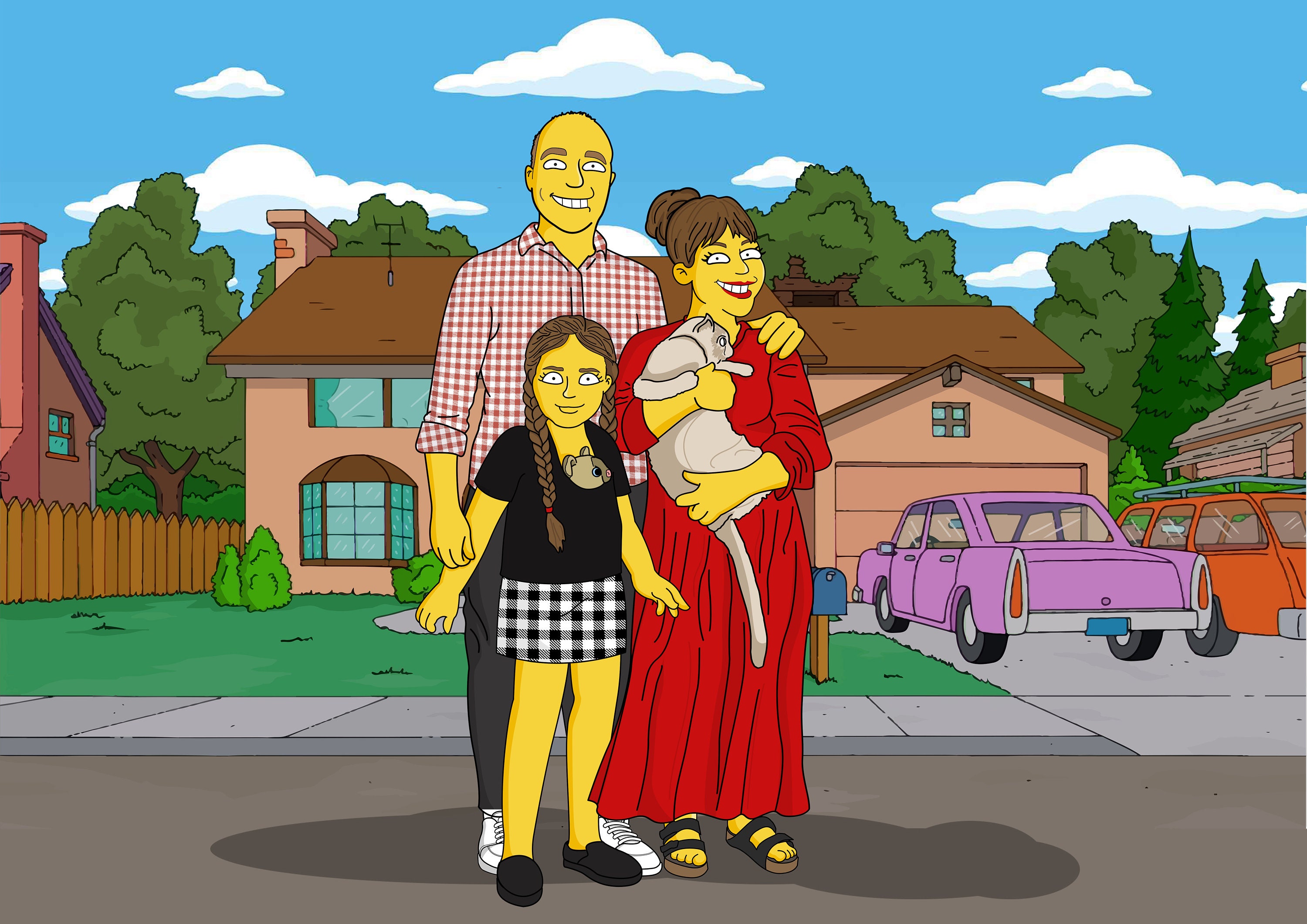 Simpsonized Simpsons Portrait Simpsonize Myself Simpsonize - Etsy