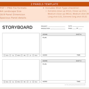 Printable Storyboard Template for Creative Storytellers PDF & PNG A4 ...