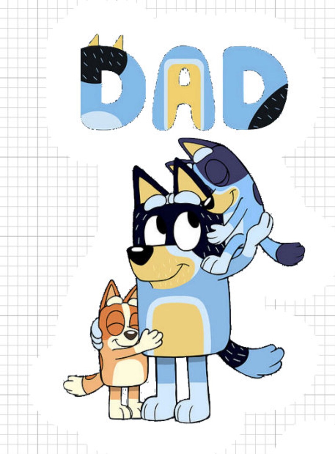 Bluey Girl Dad Stickers - Etsy