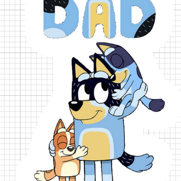 Bluey Girl Dad Sticker - Etsy
