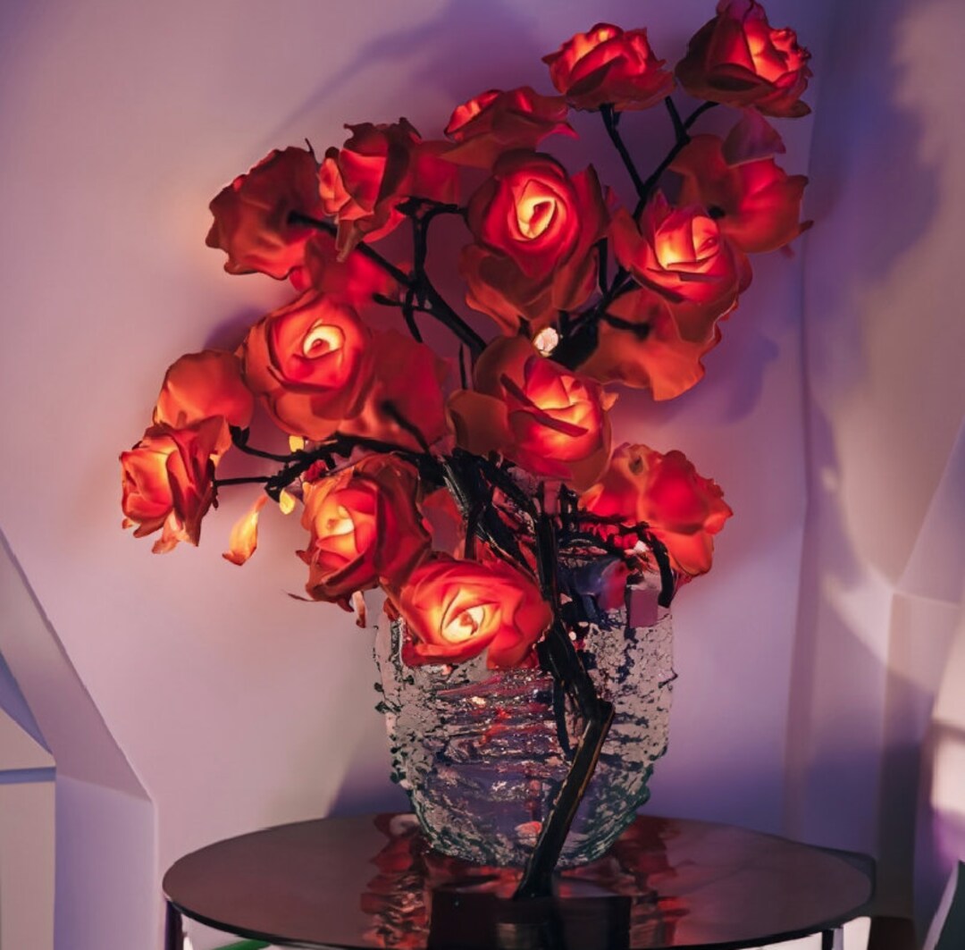 LED Rose Petals Fairy Lamp Wedding Bedroom Decoration - Etsy