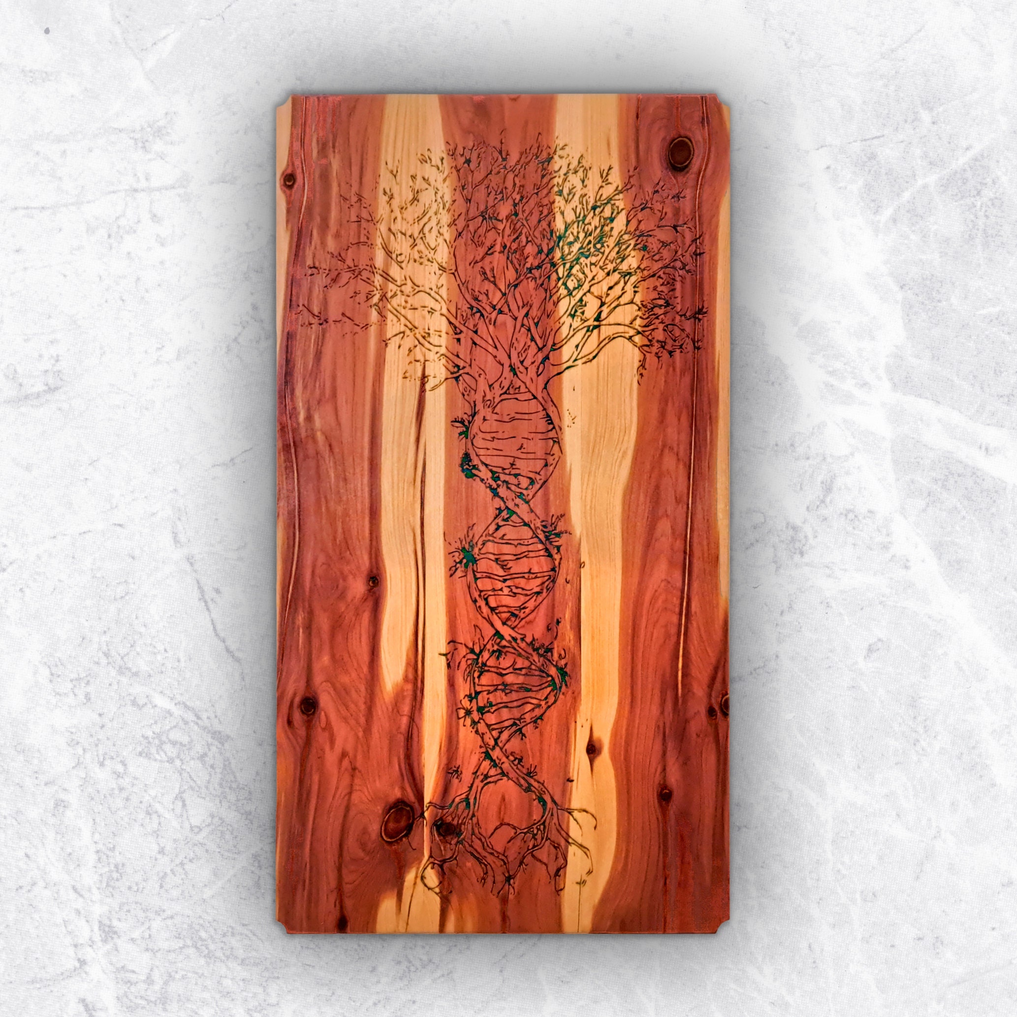 Tree of Life Epoxy Art Token Made in Aromatic Cedar - Etsy