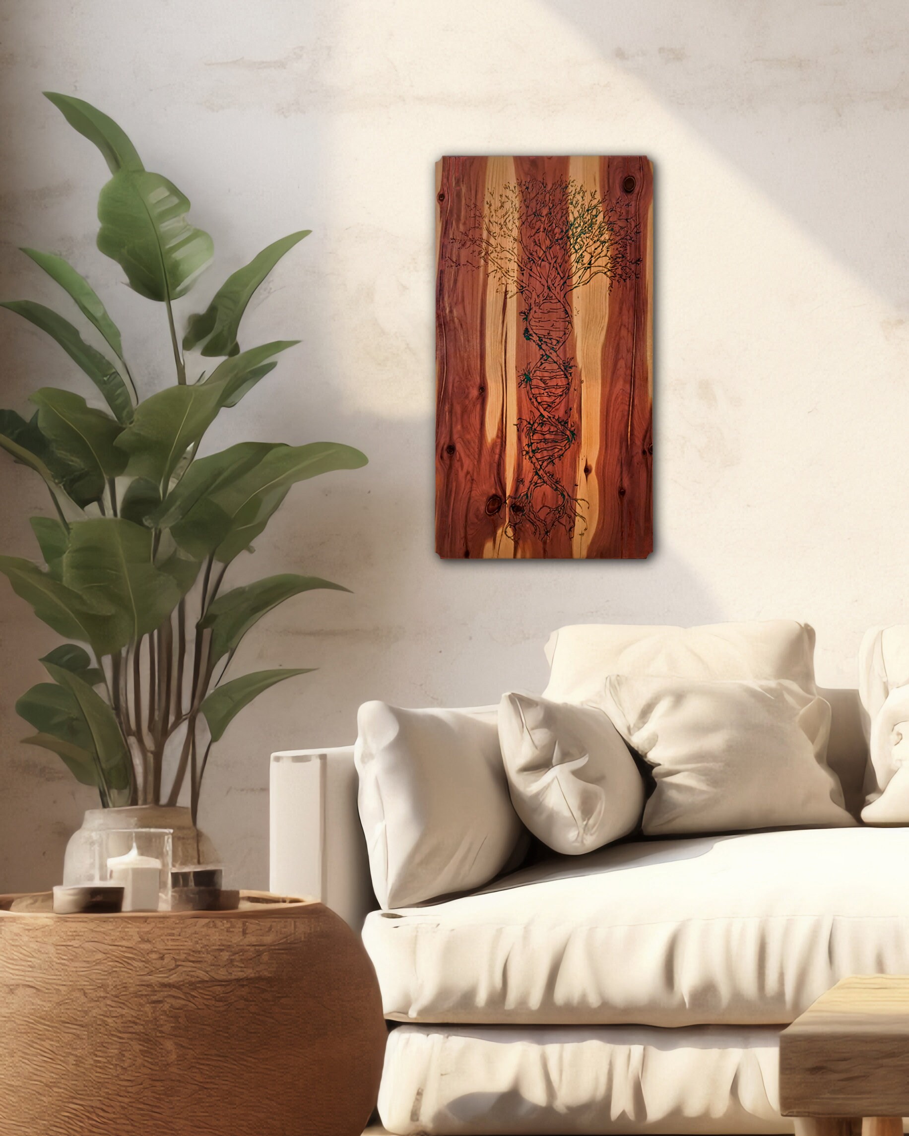 Tree of Life Epoxy Art Token Made in Aromatic Cedar - Etsy