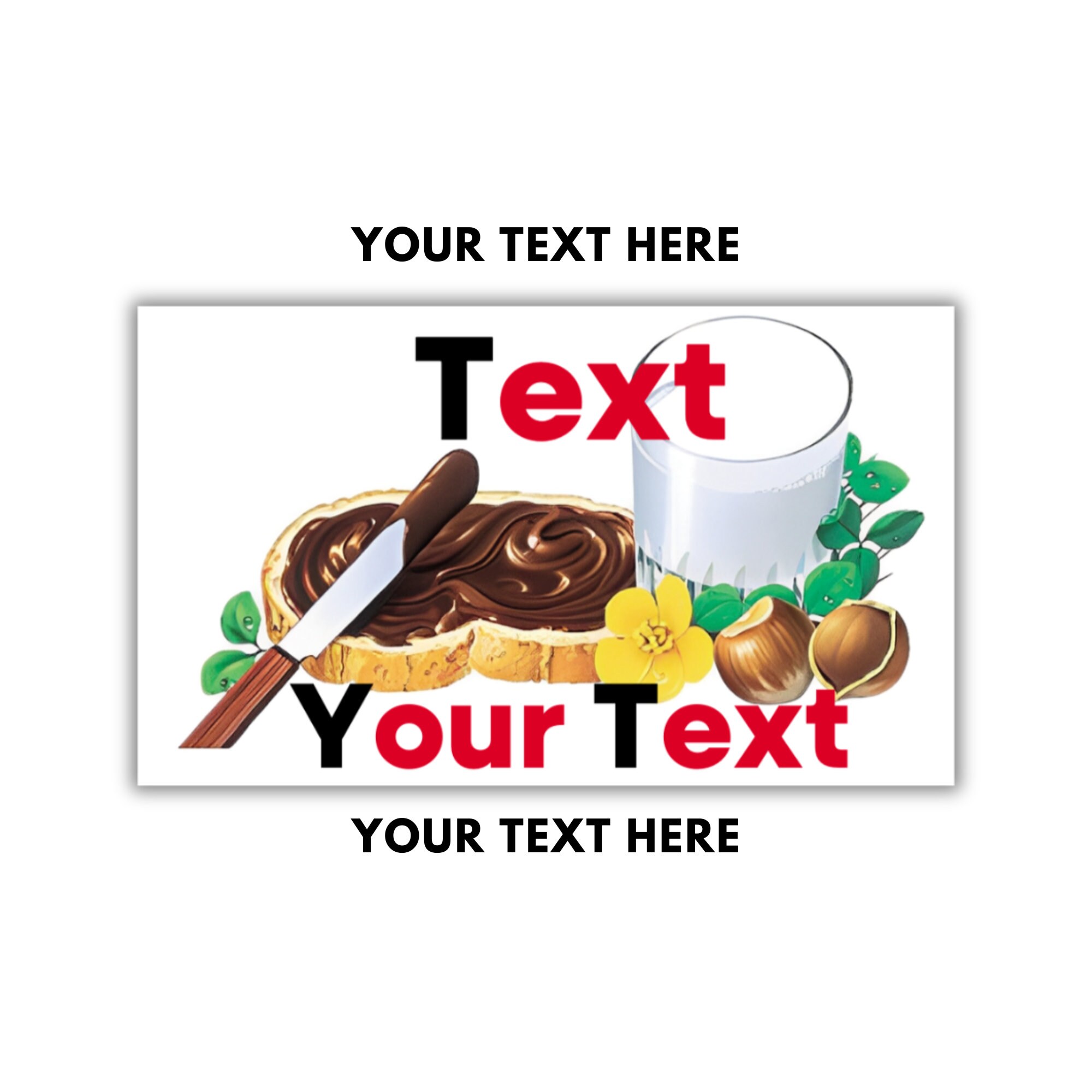 Personalized Printed Label for NUTELLA Cans Digital File / Nutella ...