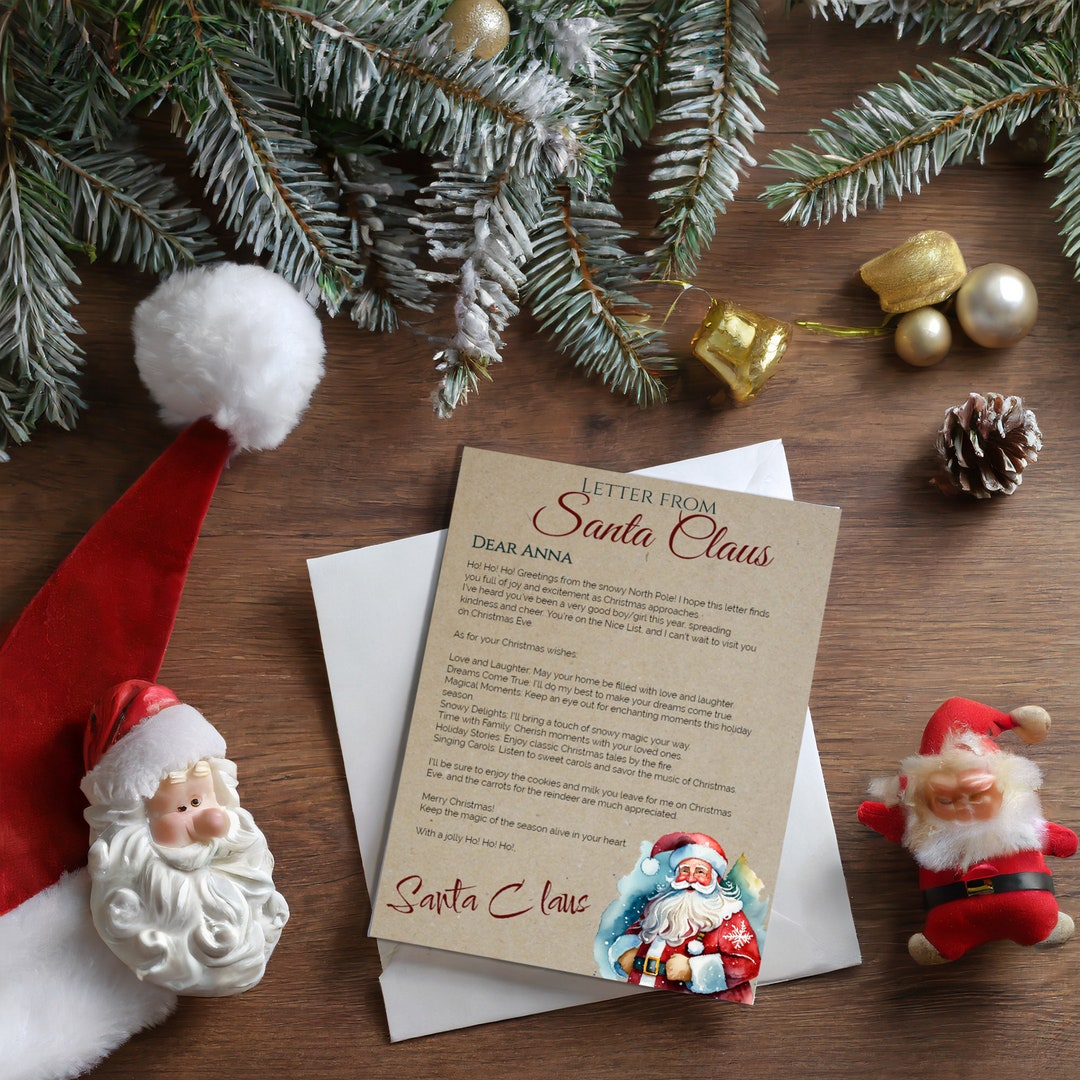 Digital Editable Letter From Santa Christmas Santa Letter - Etsy
