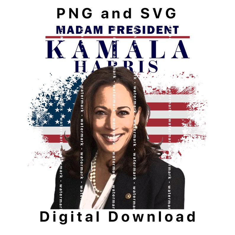 Kamala Harris 2024 SVG Madam President Svg Presidential Election 2024 ...