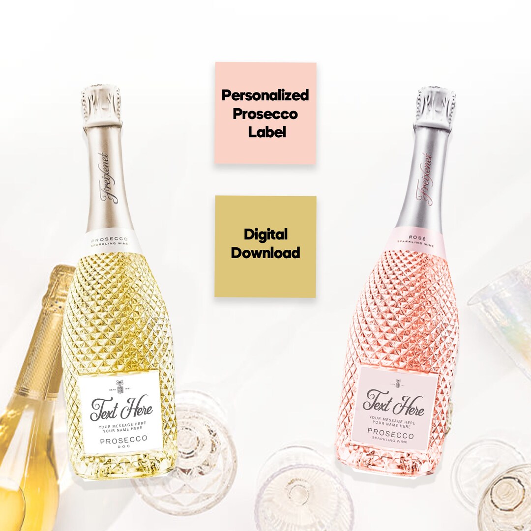 Personalized Printed Prosecco Champagne Label Digital File Prosecco ...