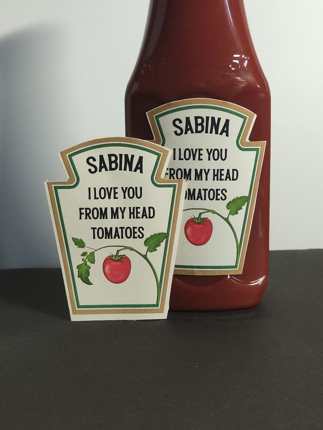 Personalized Tomato Ketchup Sauce Label, Vinyl Sticker, Custom Name ...