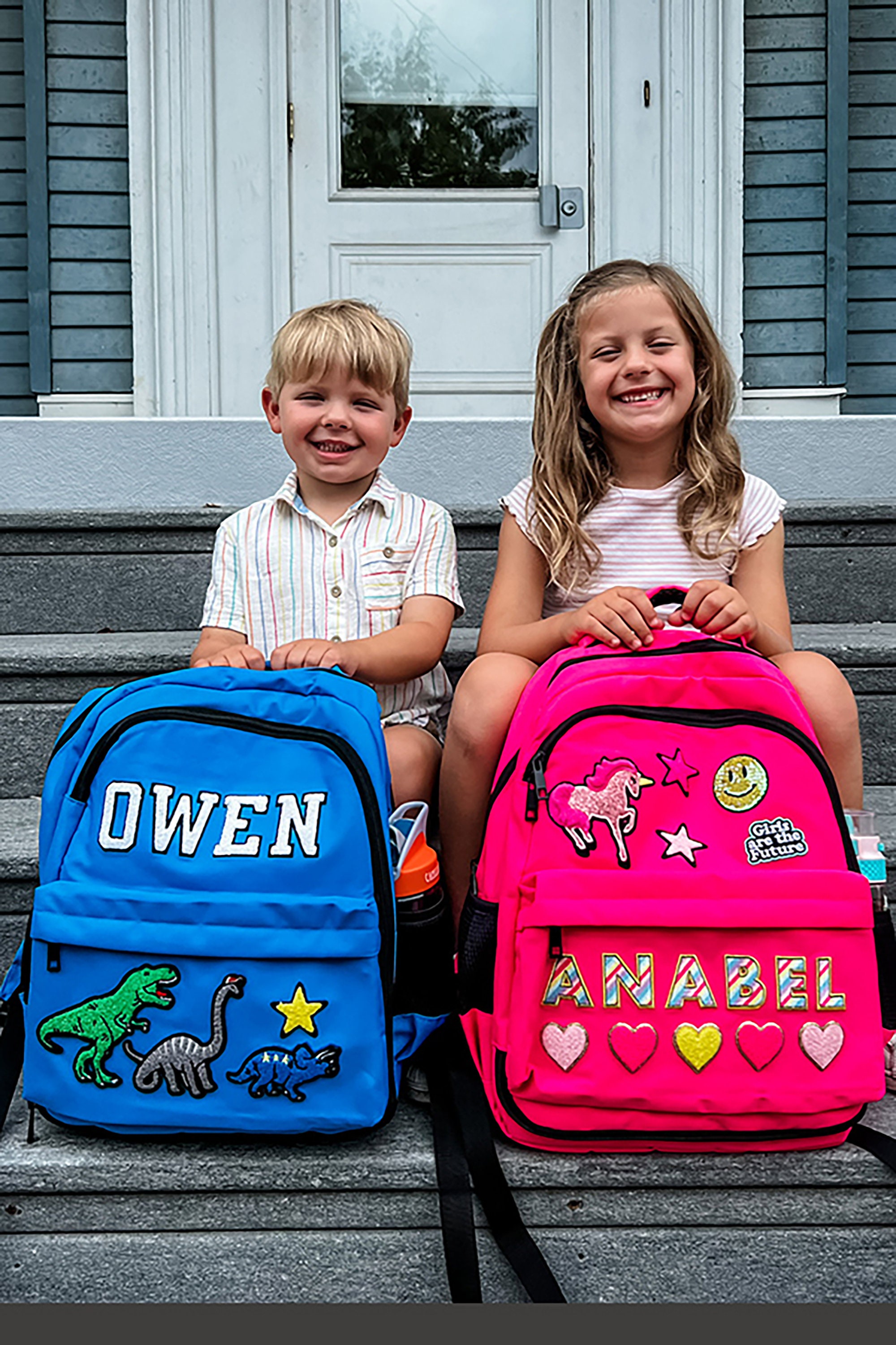 Custom Kids' Backpack, Chenille Patches, Personalized Backpack - Etsy