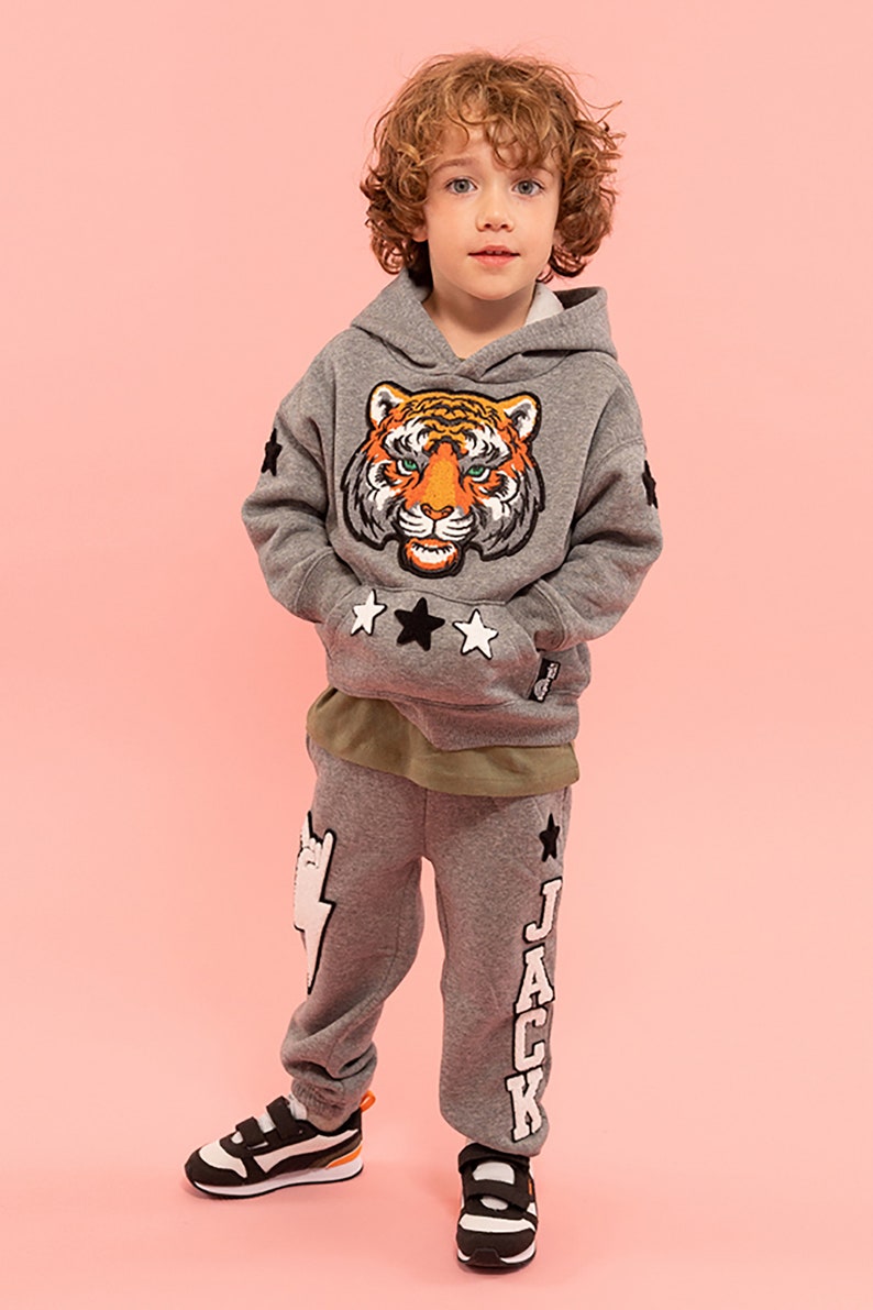 Custom Kids' Sweat Sets With Supersize Patches, Chenille Patches ...