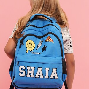 Custom Kids' Backpack, Chenille Patches, Personalized Backpack - Etsy