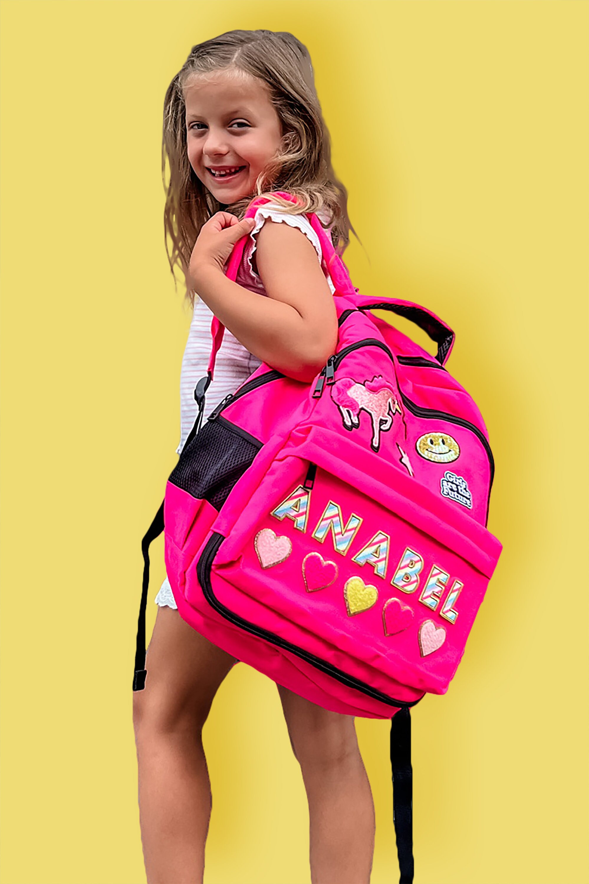 Custom Kids' Backpack, Chenille Patches, Personalized Backpack - Etsy