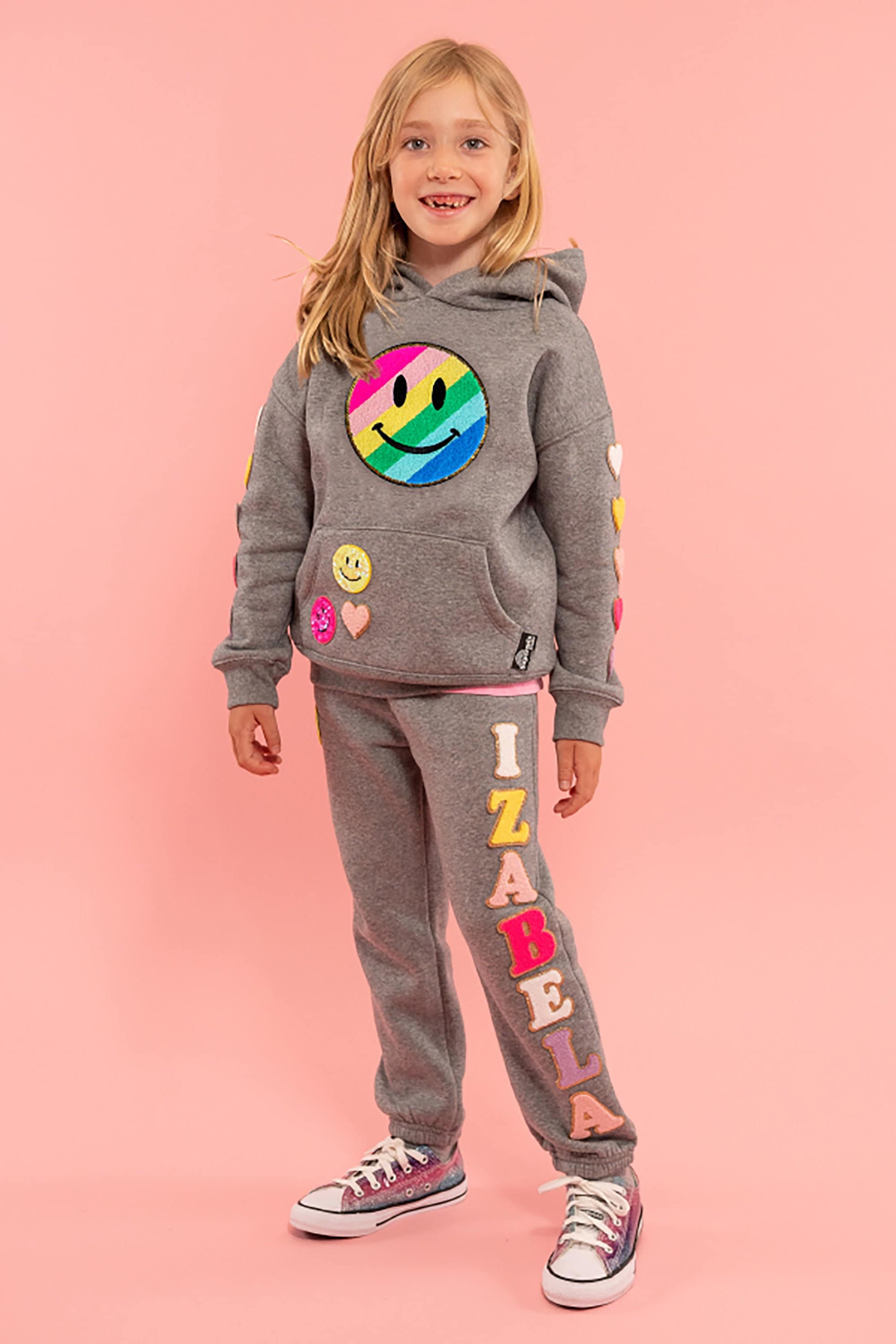 Custom Sweat Set With Supersize Patch and Glitter Chenille Letters - Etsy