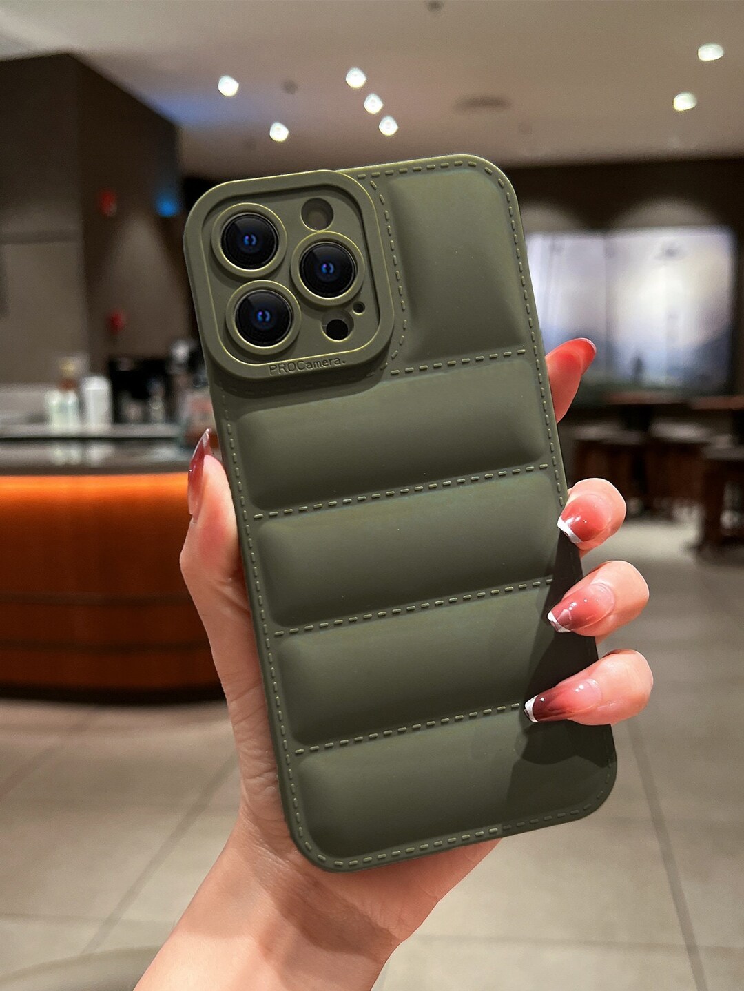 New Unisex Plain Puffer Phone Case for iPhone 11,iphone 13,iphone 14 ...