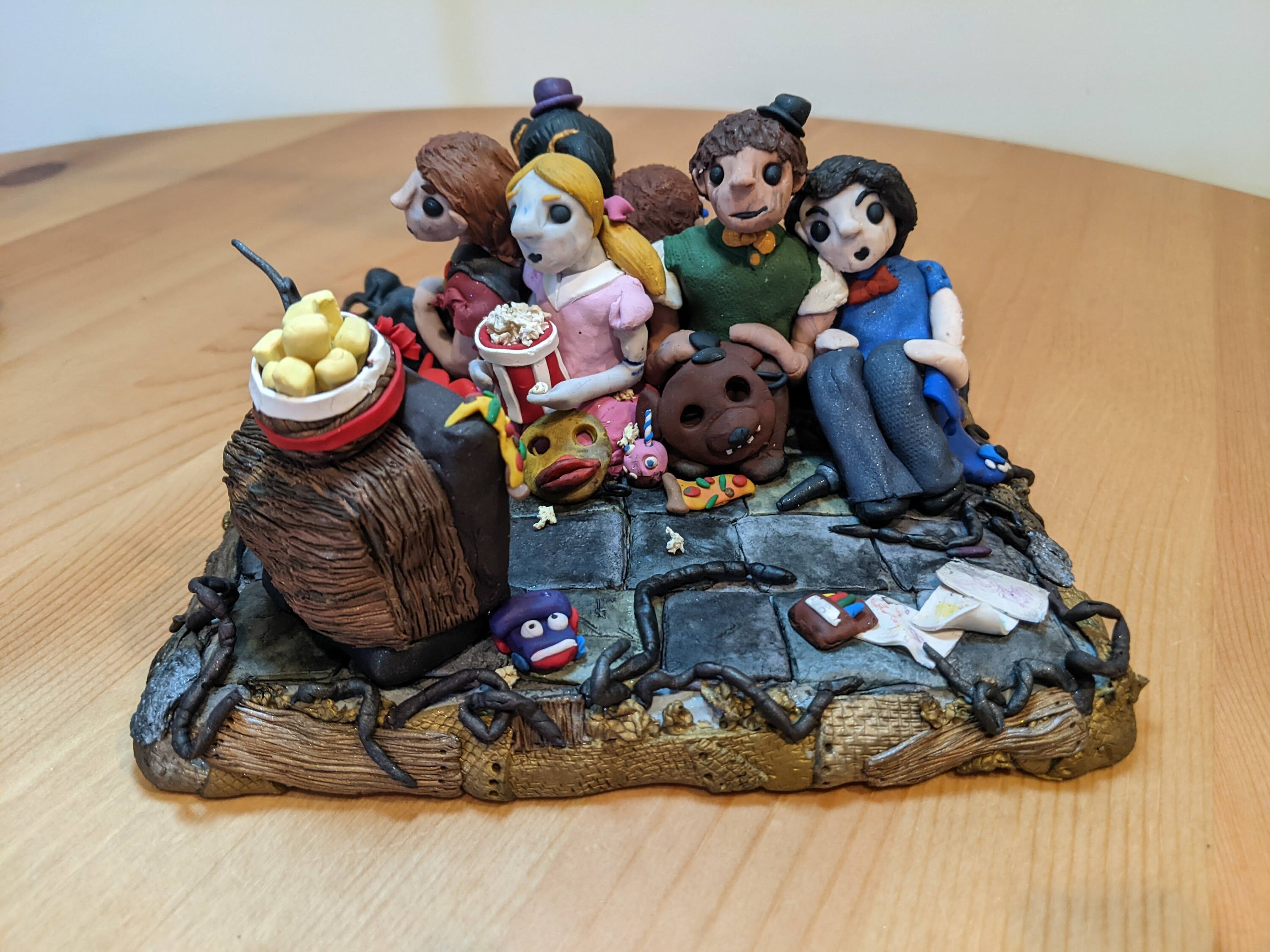 Movie Night FNAF: Polymer Clay Sculpture - Etsy