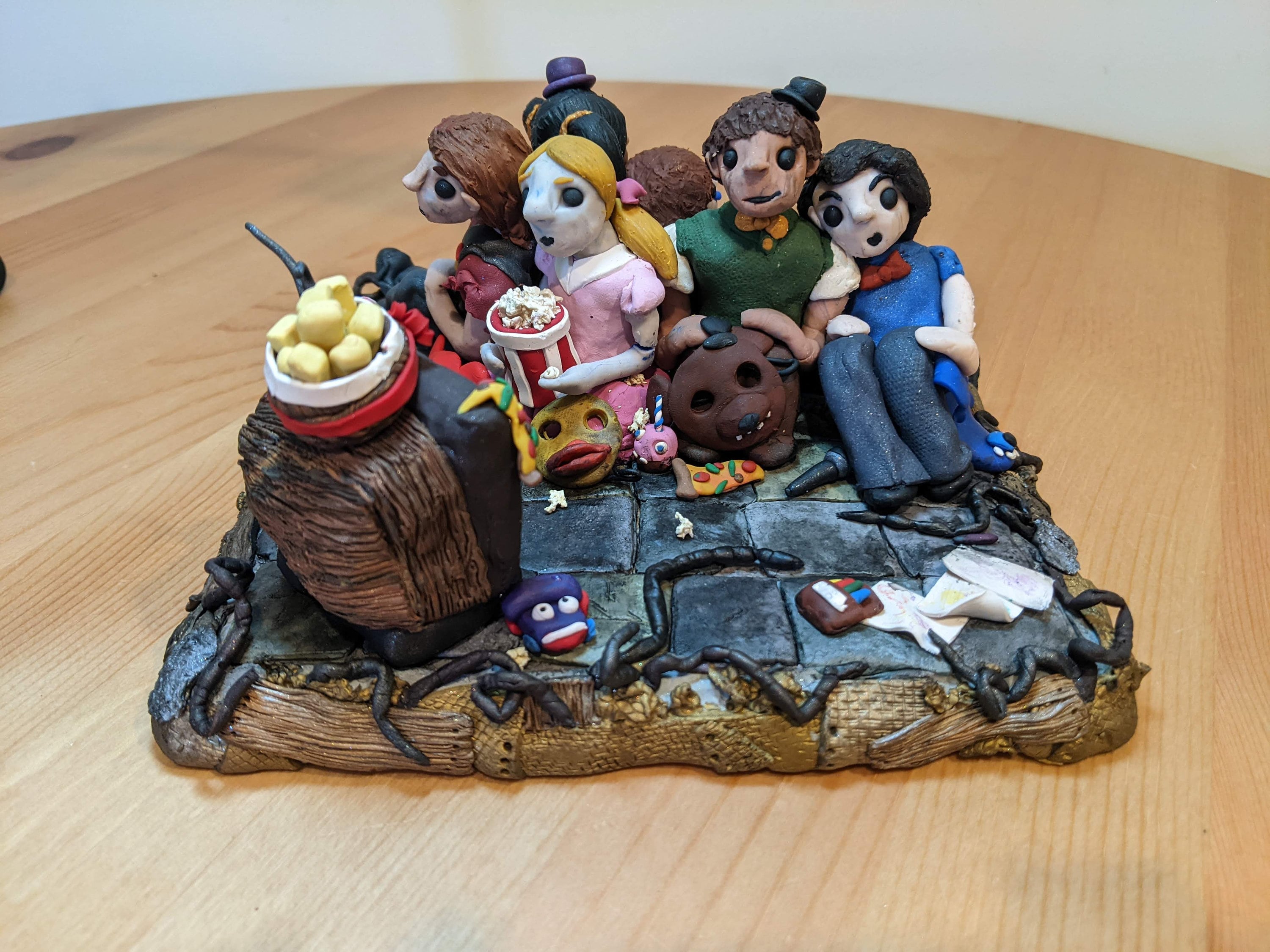Movie Night FNAF: Polymer Clay Sculpture - Etsy