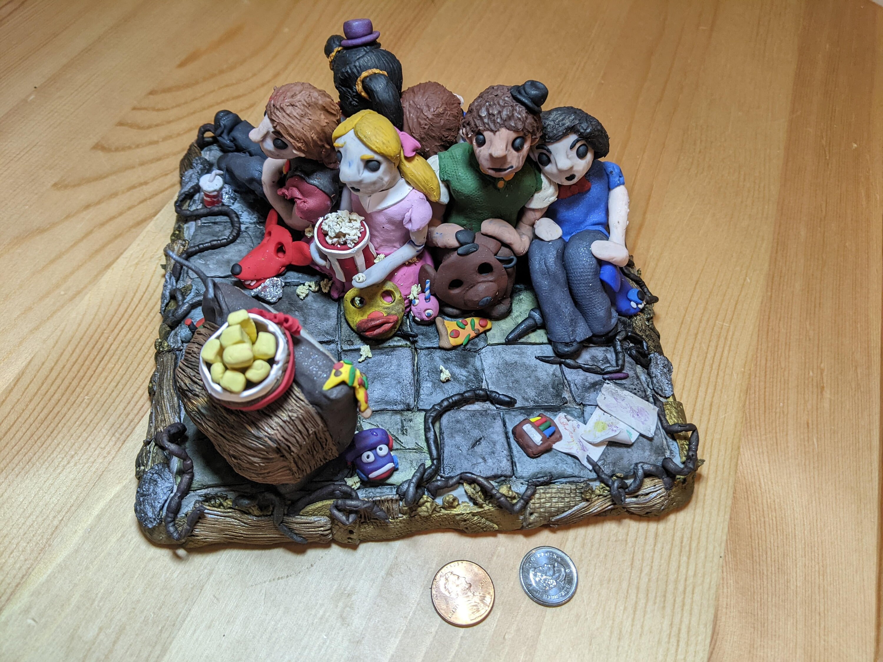 Movie Night FNAF: Polymer Clay Sculpture - Etsy