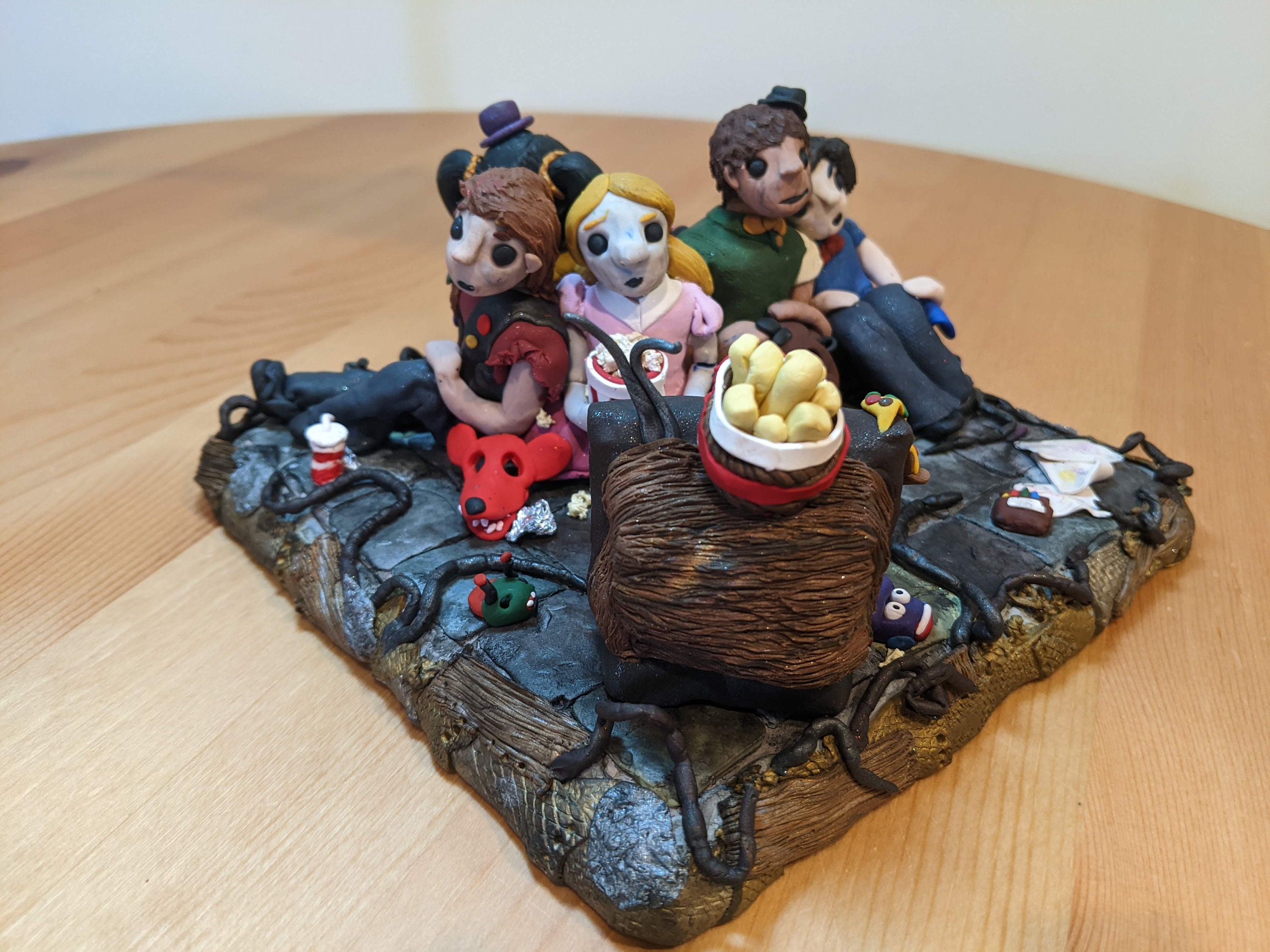 Movie Night FNAF: Polymer Clay Sculpture - Etsy