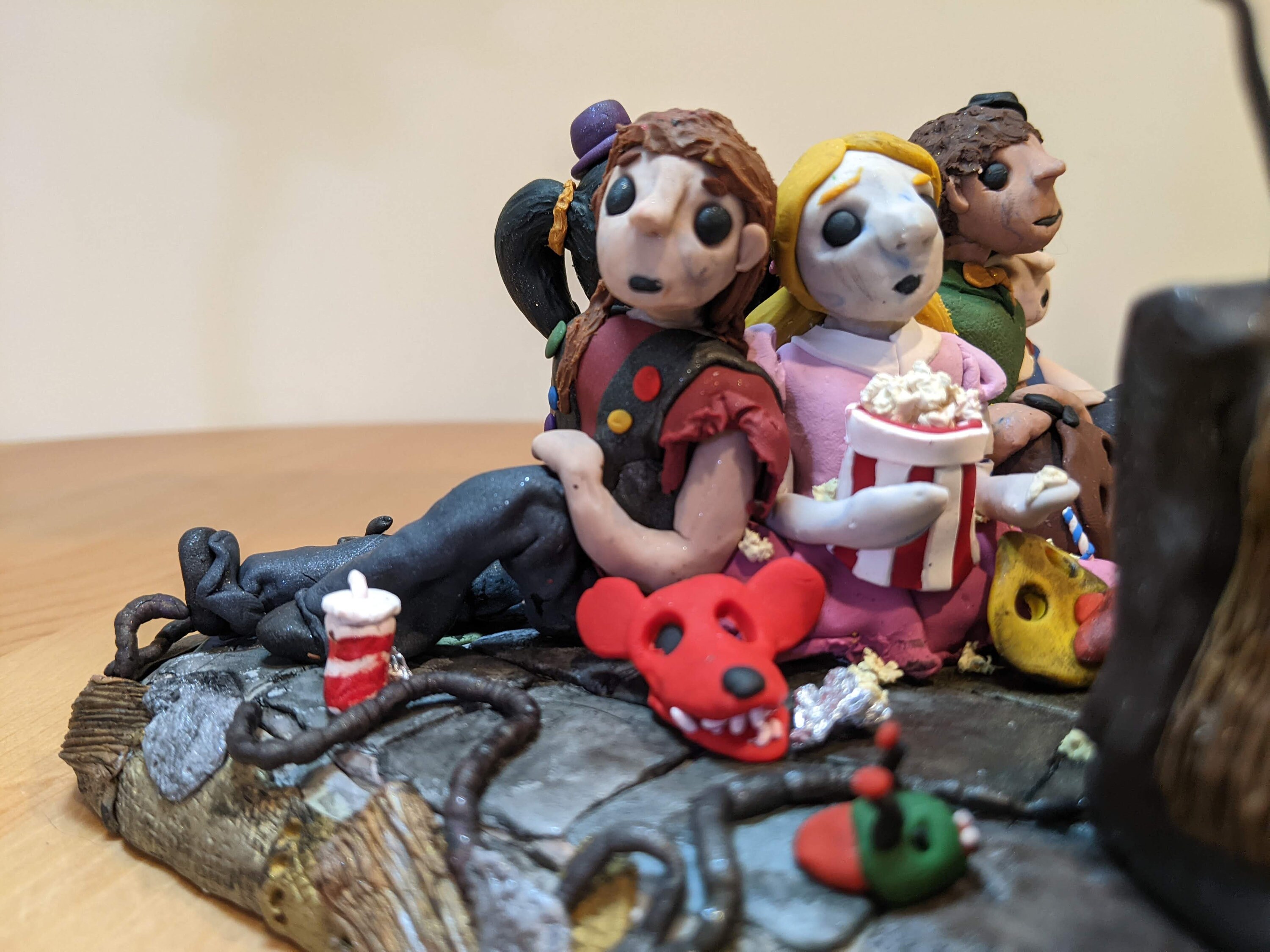 Movie Night FNAF: Polymer Clay Sculpture - Etsy