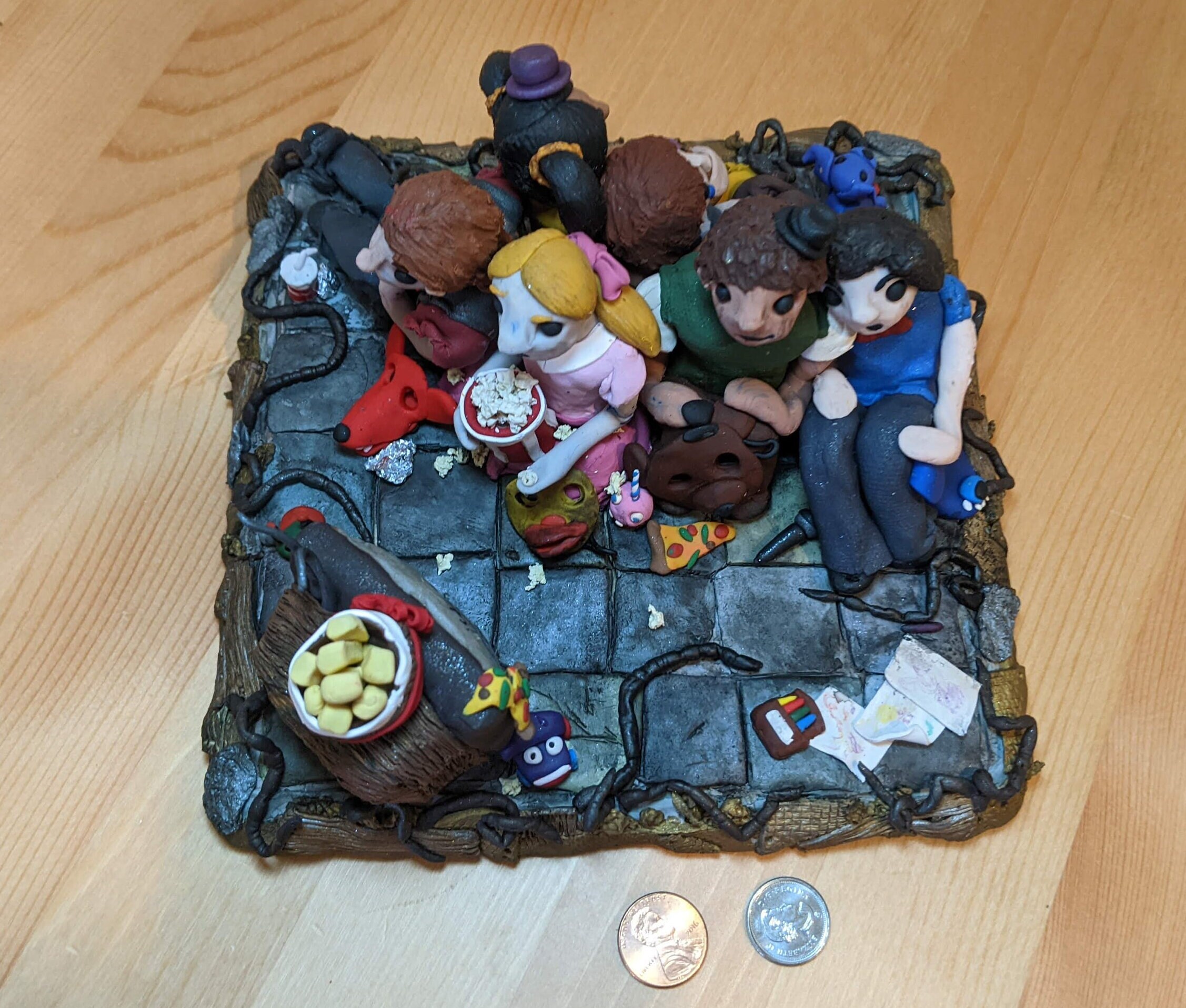 Movie Night FNAF: Polymer Clay Sculpture - Etsy