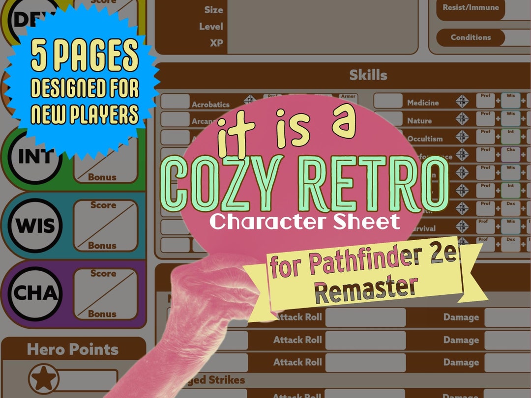 Pathfinder 2e Character Sheet, Digital or Printable, Goodnotes DND ...