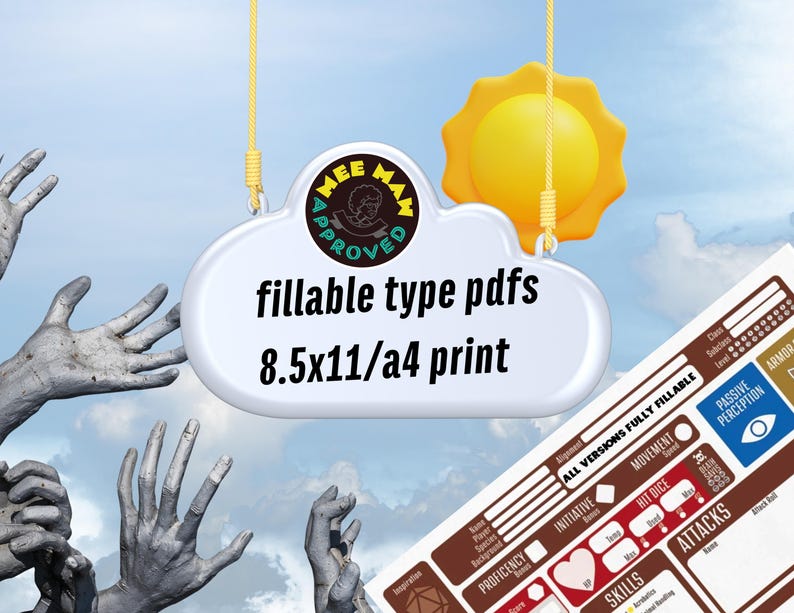 5e Character Sheet Premium 2024 Edition, Cozy Retro Design, Color Coded ...