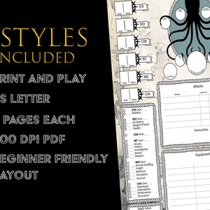 Dnd Character Sheet 5e Printable Accessory - Nautical Pirate Theme - Etsy